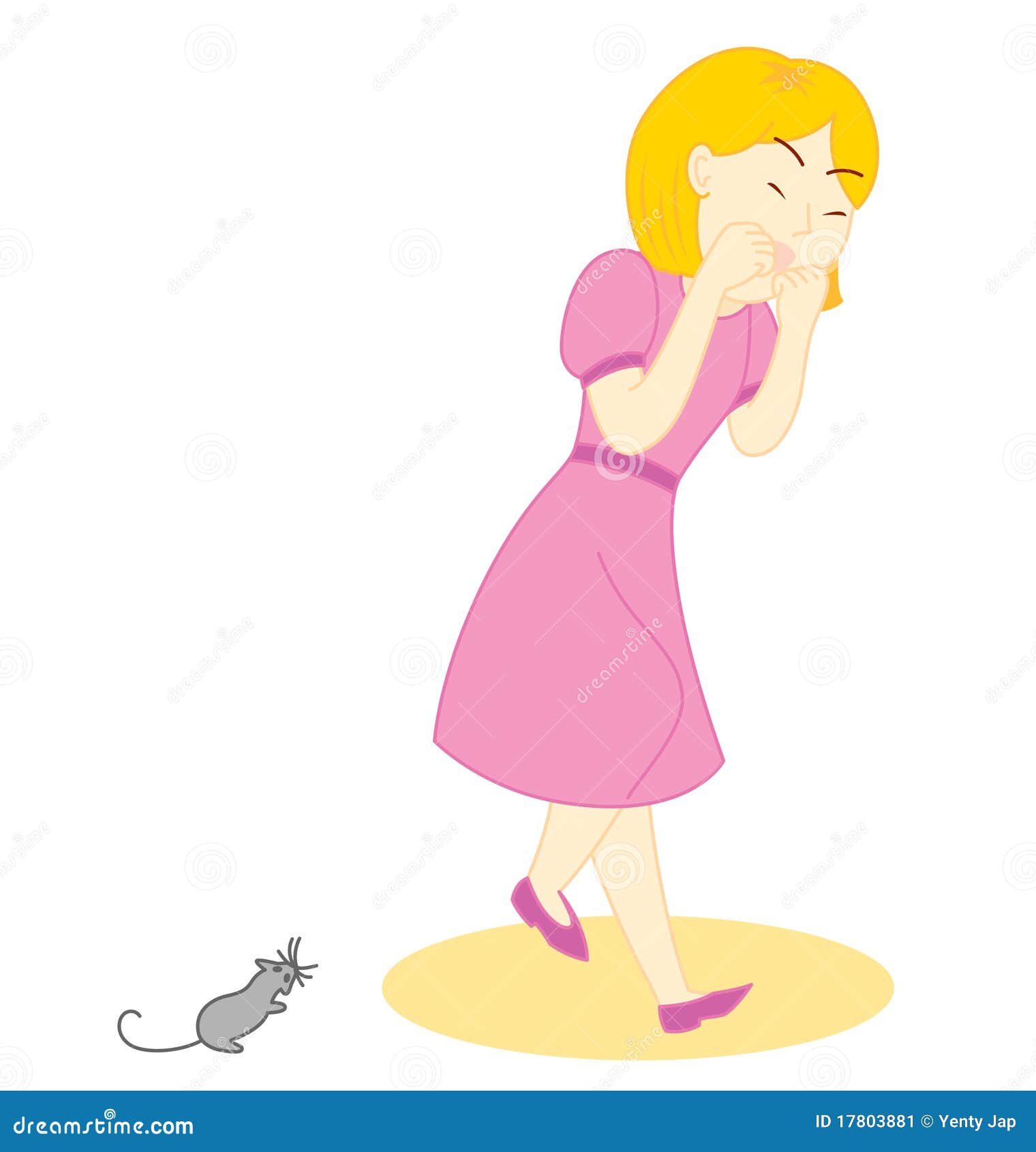 Woman Scared Of Mouse