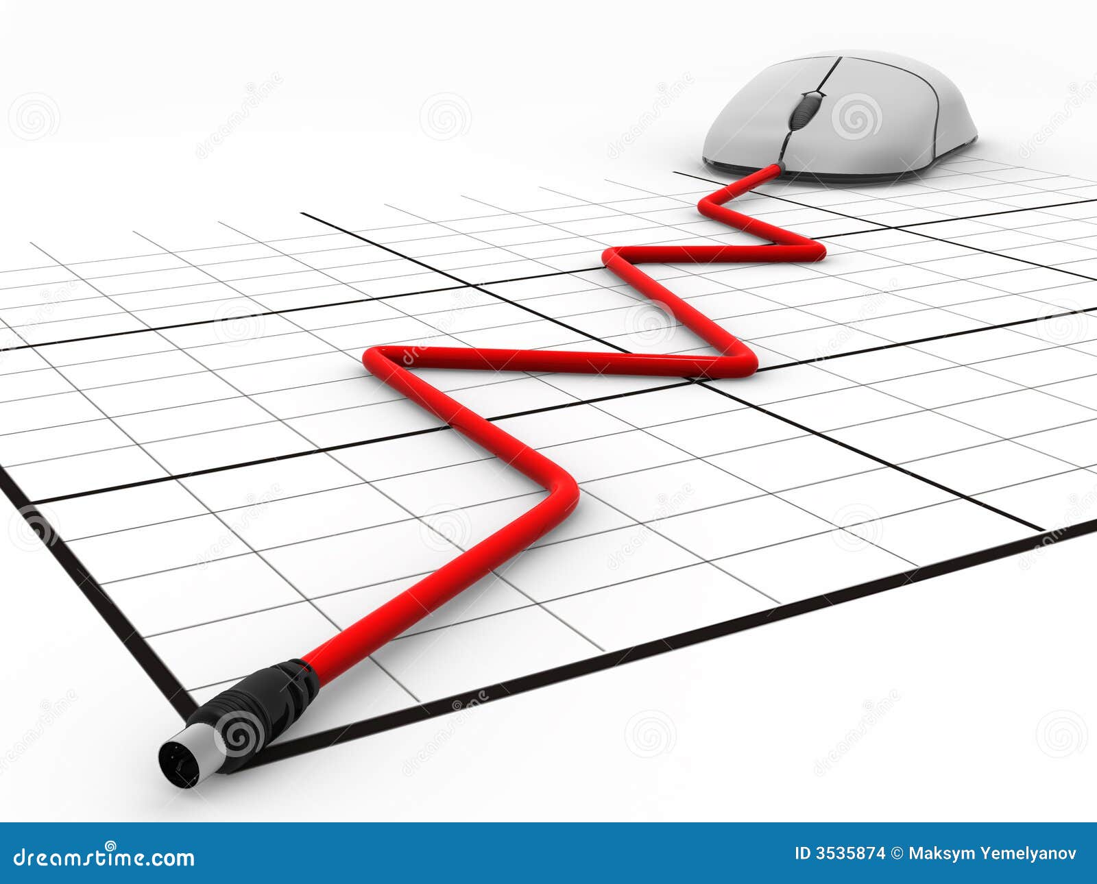 Mouse on schedule. 3d stock illustration. Illustration of departure ...