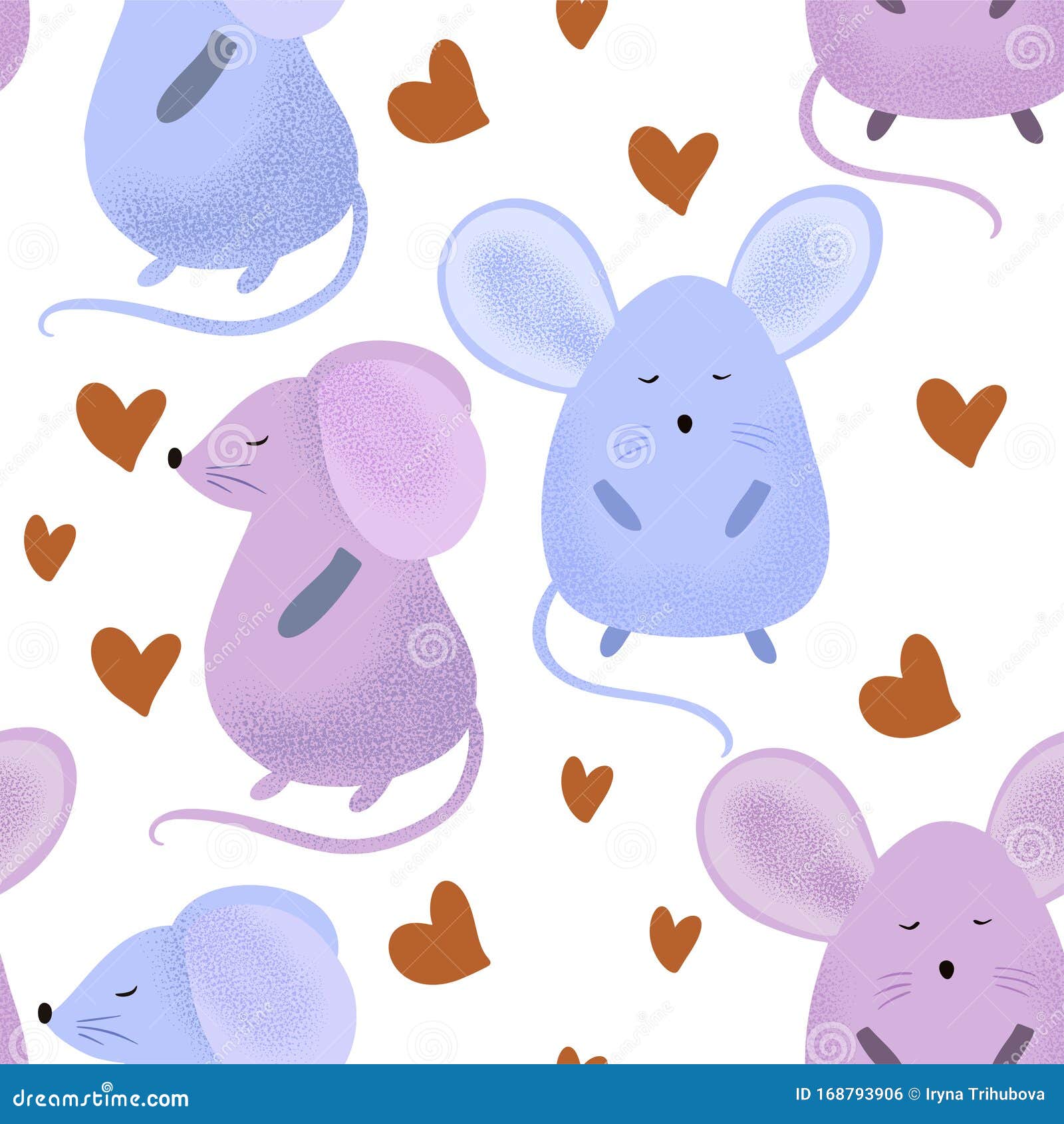 Mouse seamless pattern. stock vector. Illustration of mice - 168793906