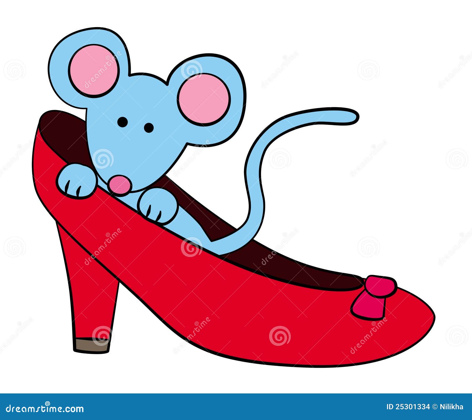 Mouse in shoe stock illustration. Illustration of mouse - 25301334