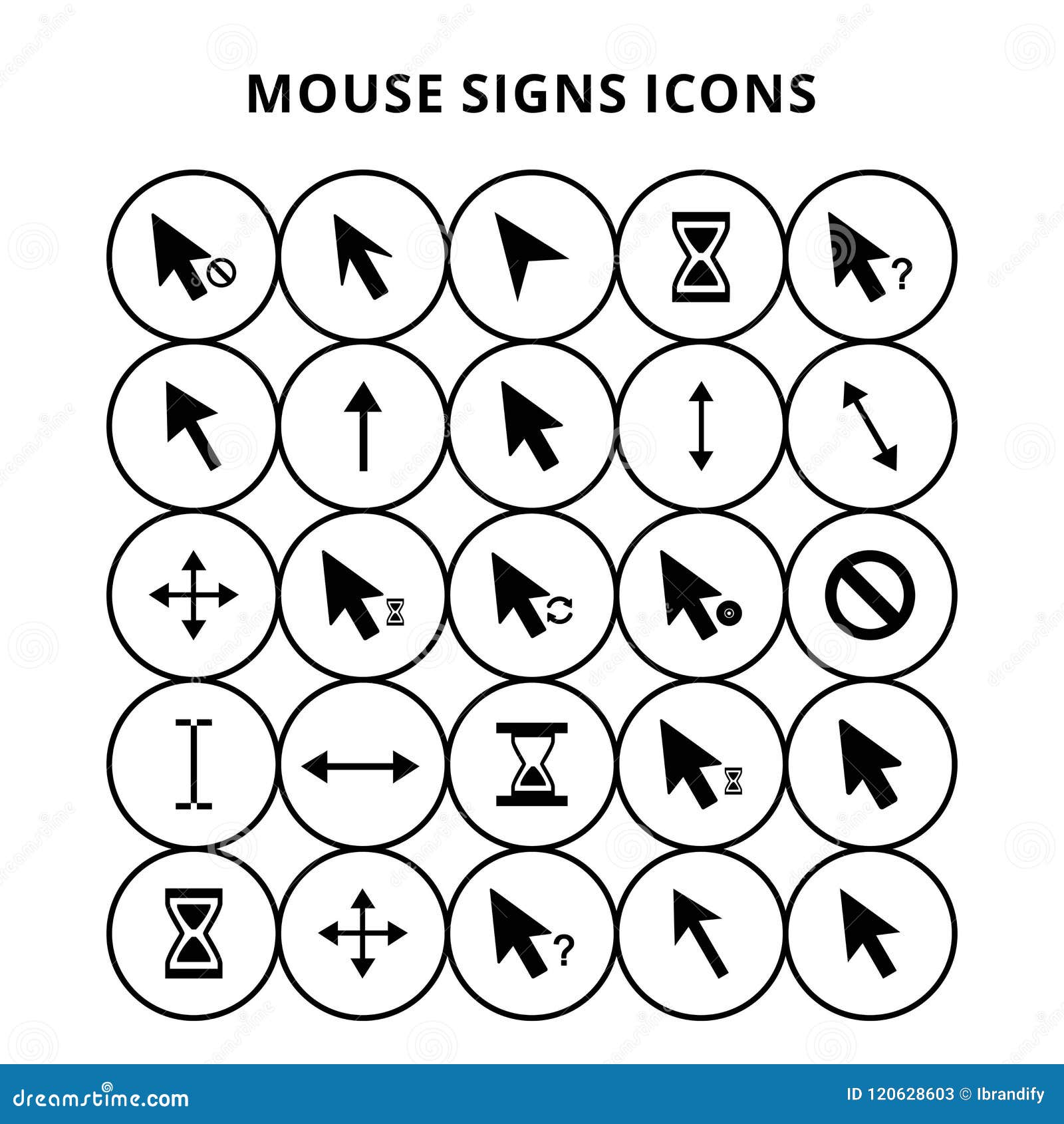 Mouse Sign Icons stock vector. Illustration of internet - 120628603