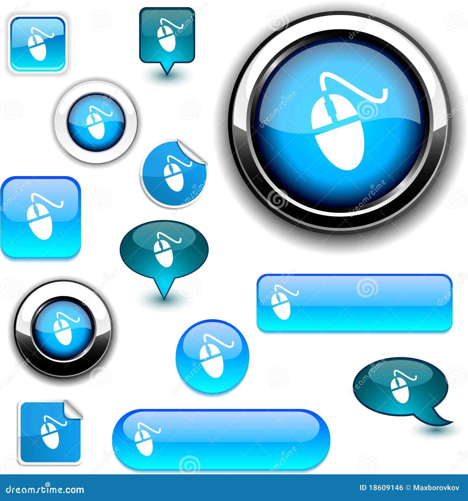 Mouse signs. stock vector. Illustration of rectangle - 18609146