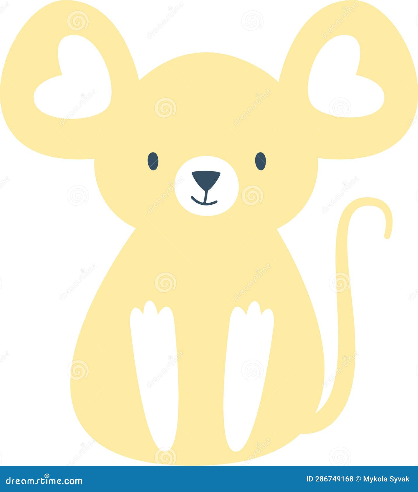 Mouse Sitting Animal stock vector. Illustration of mouse - 286749168