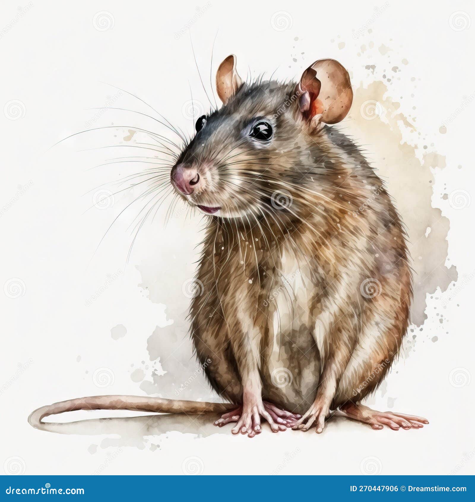 A Mouse is Sitting on the Ground with Its Head Turned To the Side ...