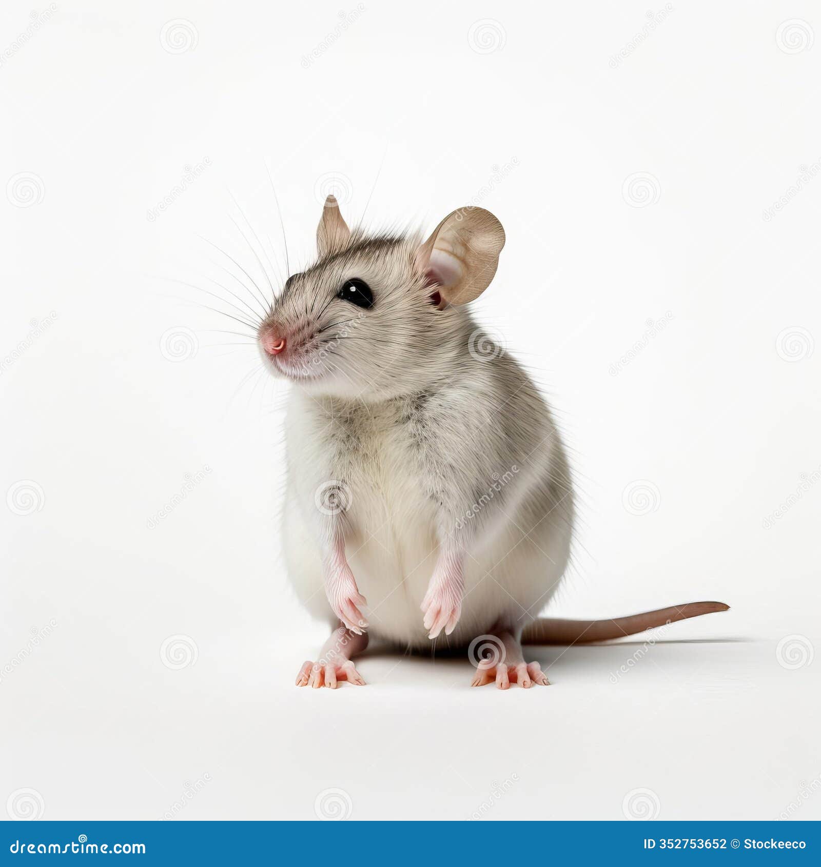 Minimalist Full Body Mouse on White Isolated Background Stock ...