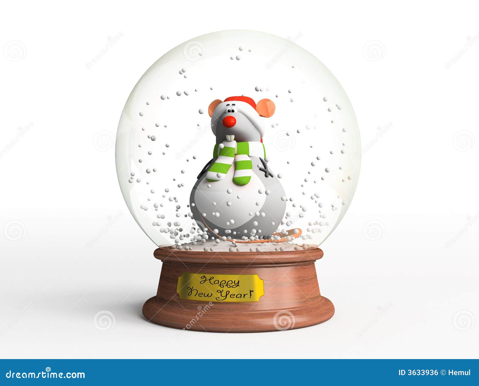 Mouse in snow globe stock illustration. Illustration of mouse - 3633936