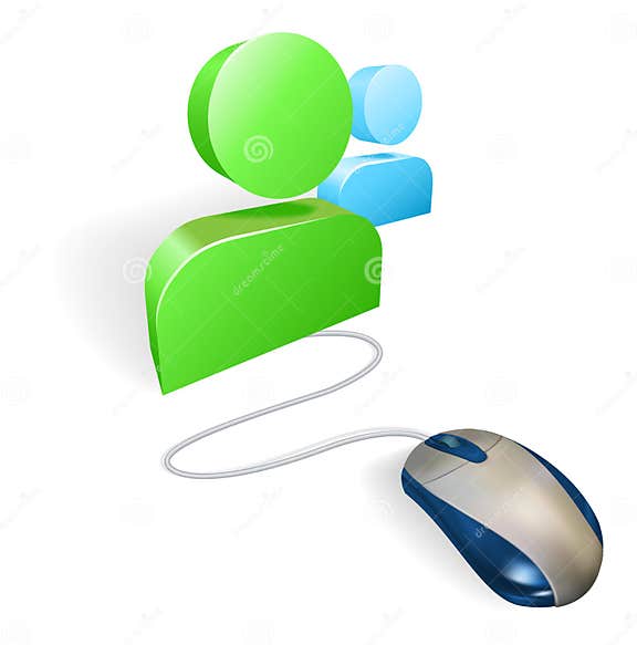 Mouse and Social Media Icon Concept Stock Vector - Illustration of ...