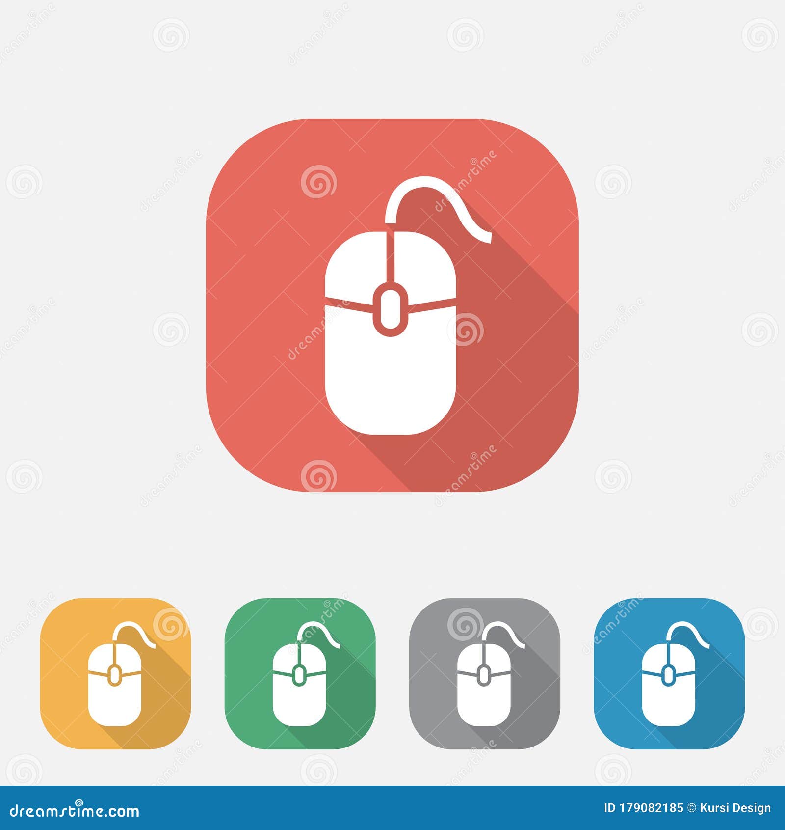 Computer Mouse Flat Icon stock vector. Illustration of design - 179082185