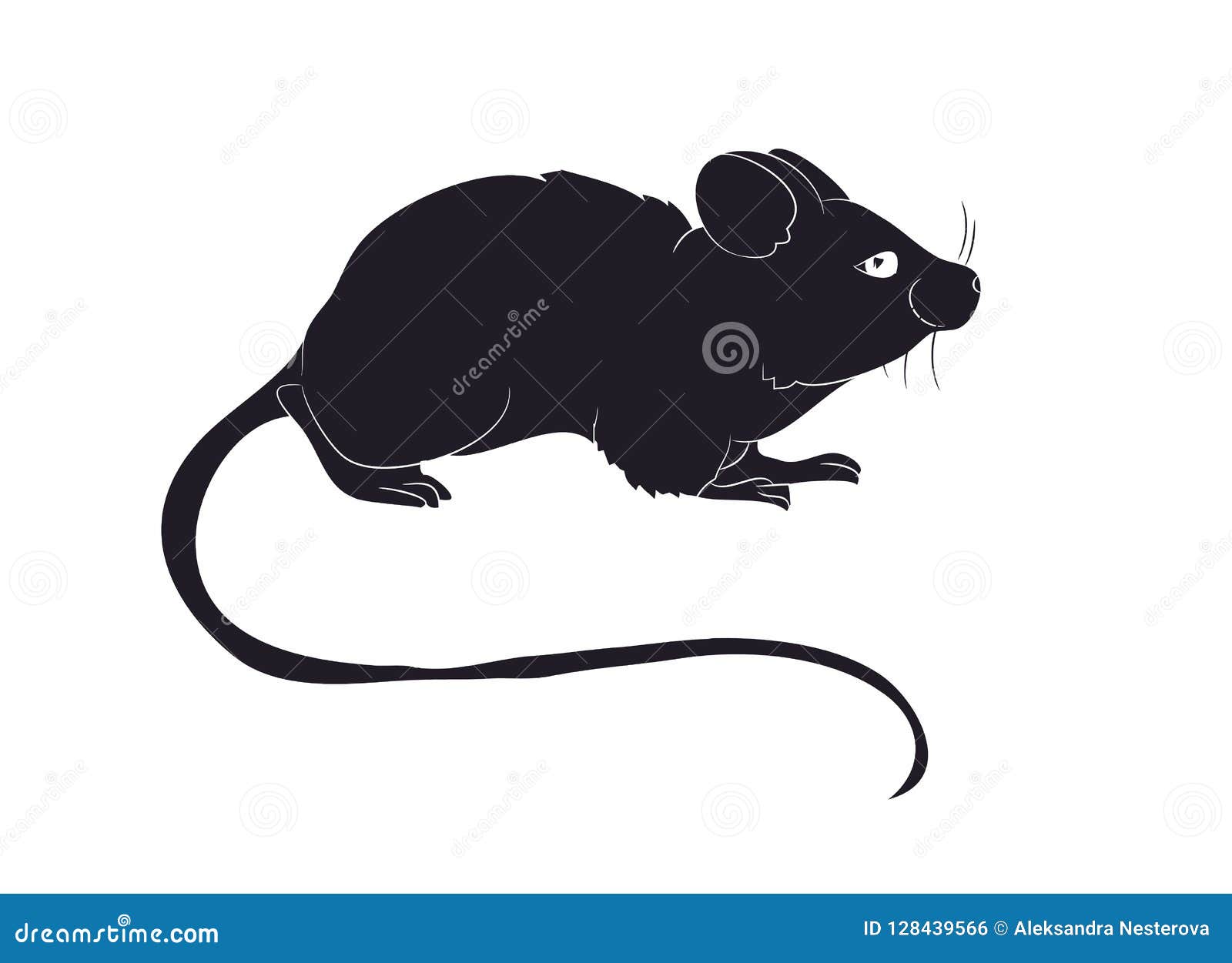 Mouse Stands Drawing Silhouette, Vector Stock Vector - Illustration of ...