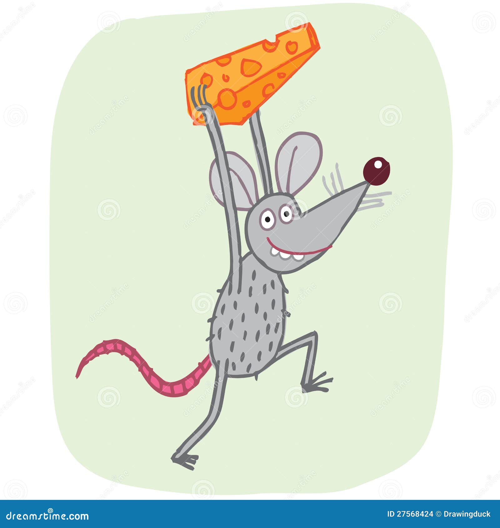 Mouse stealing cheese stock vector. Illustration of thief - 27568424