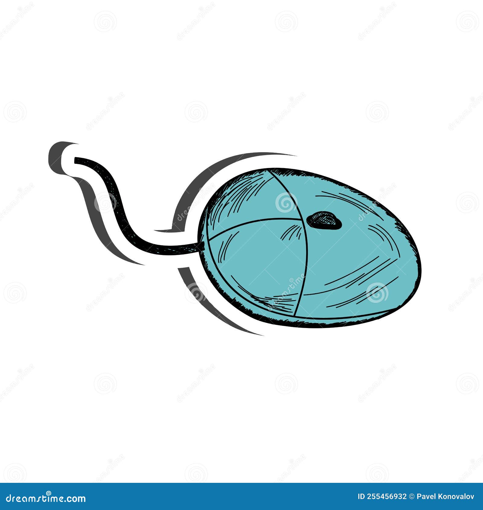 Mouse Sticker stock vector. Illustration of hand, equipment - 255456932