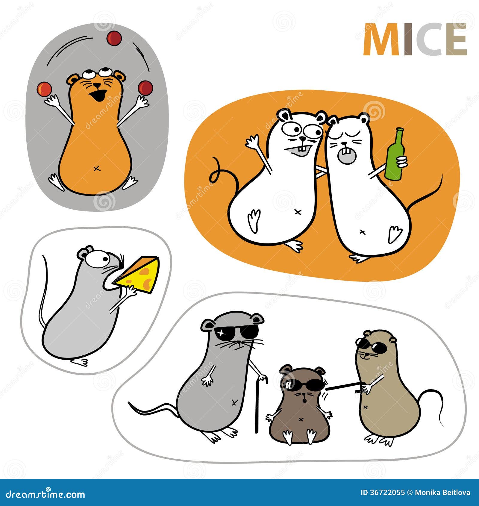 Drunken Mouse Cartoon Vector Illustration | CartoonDealer.com #17424566