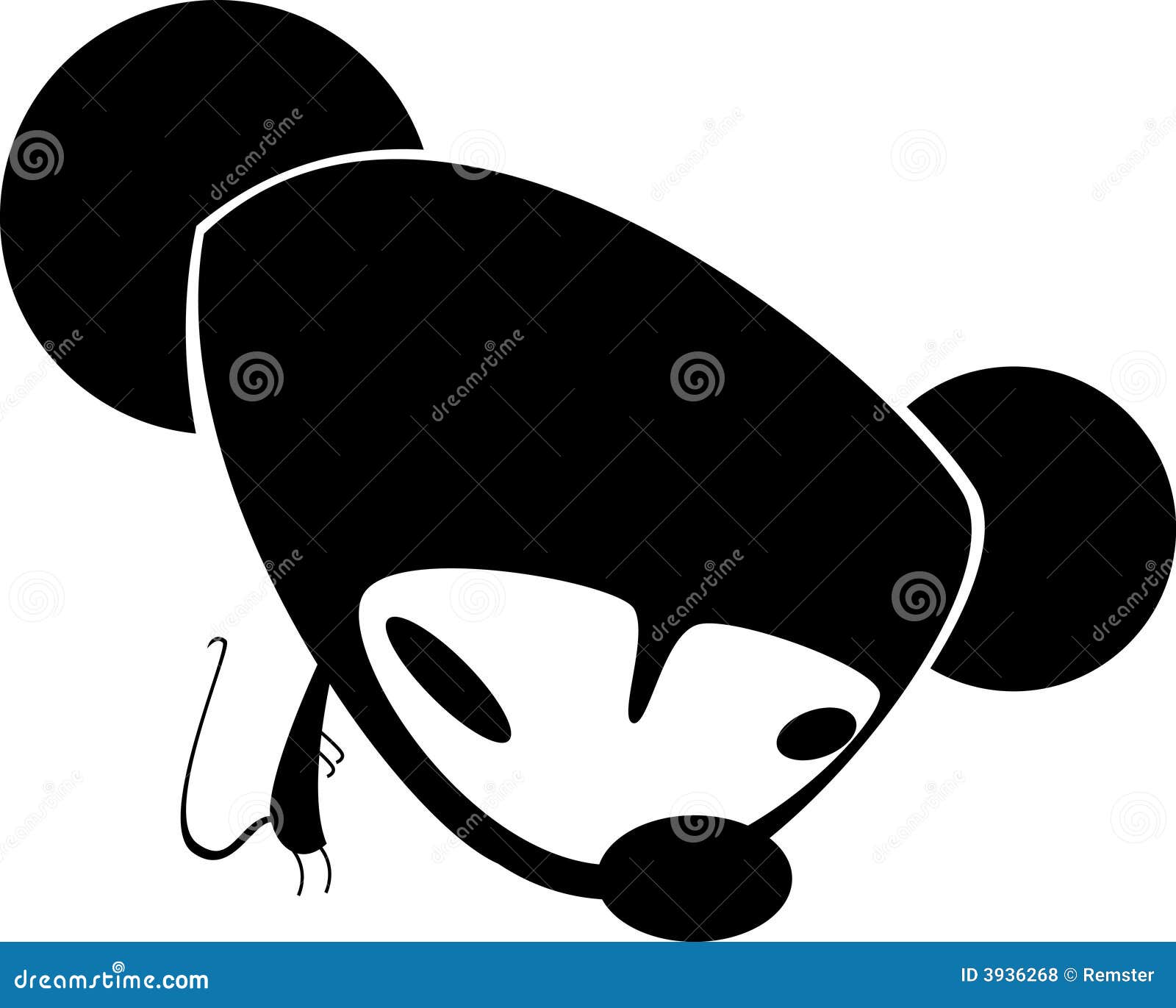 Mouse (stylized) stock vector. Illustration of mickey - 3936268