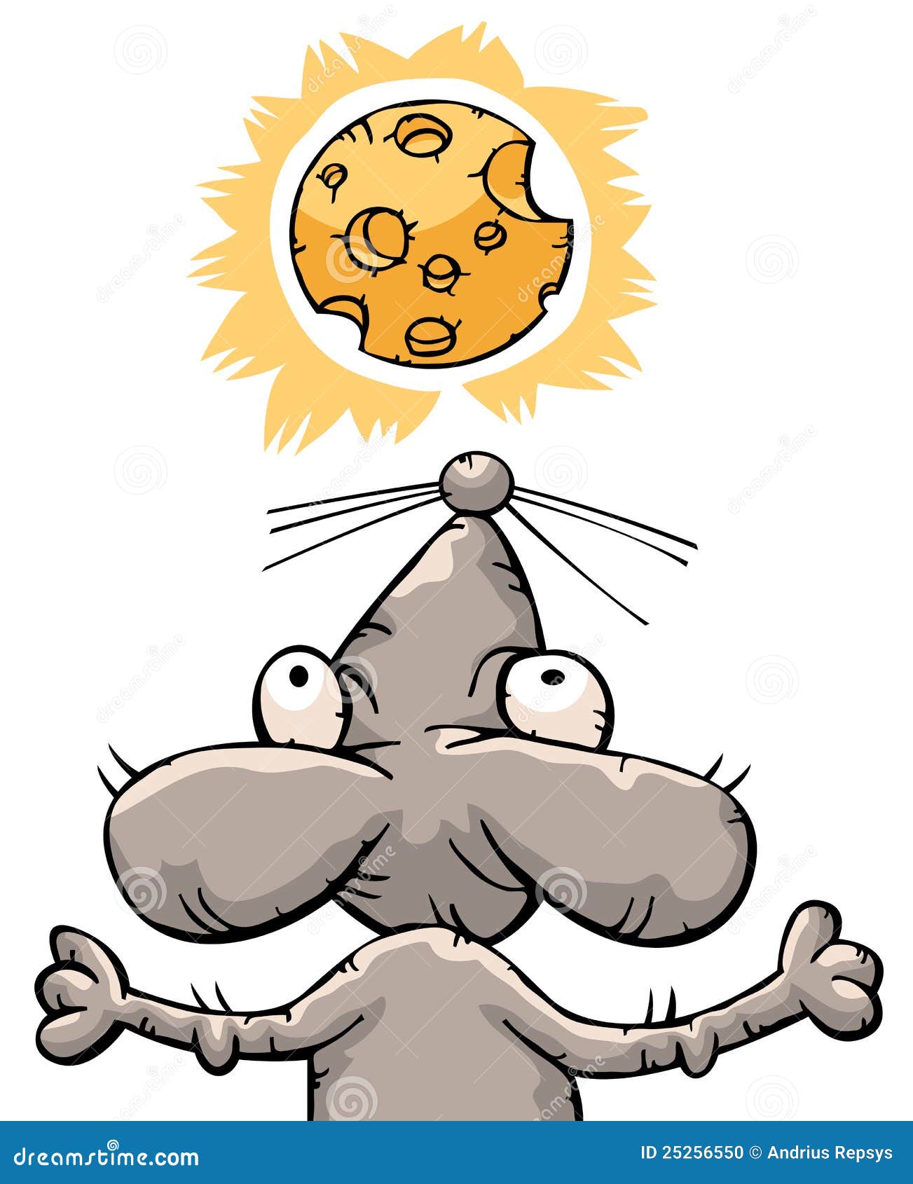 Mouse and Sun cheese stock illustration. Illustration of dream - 25256550