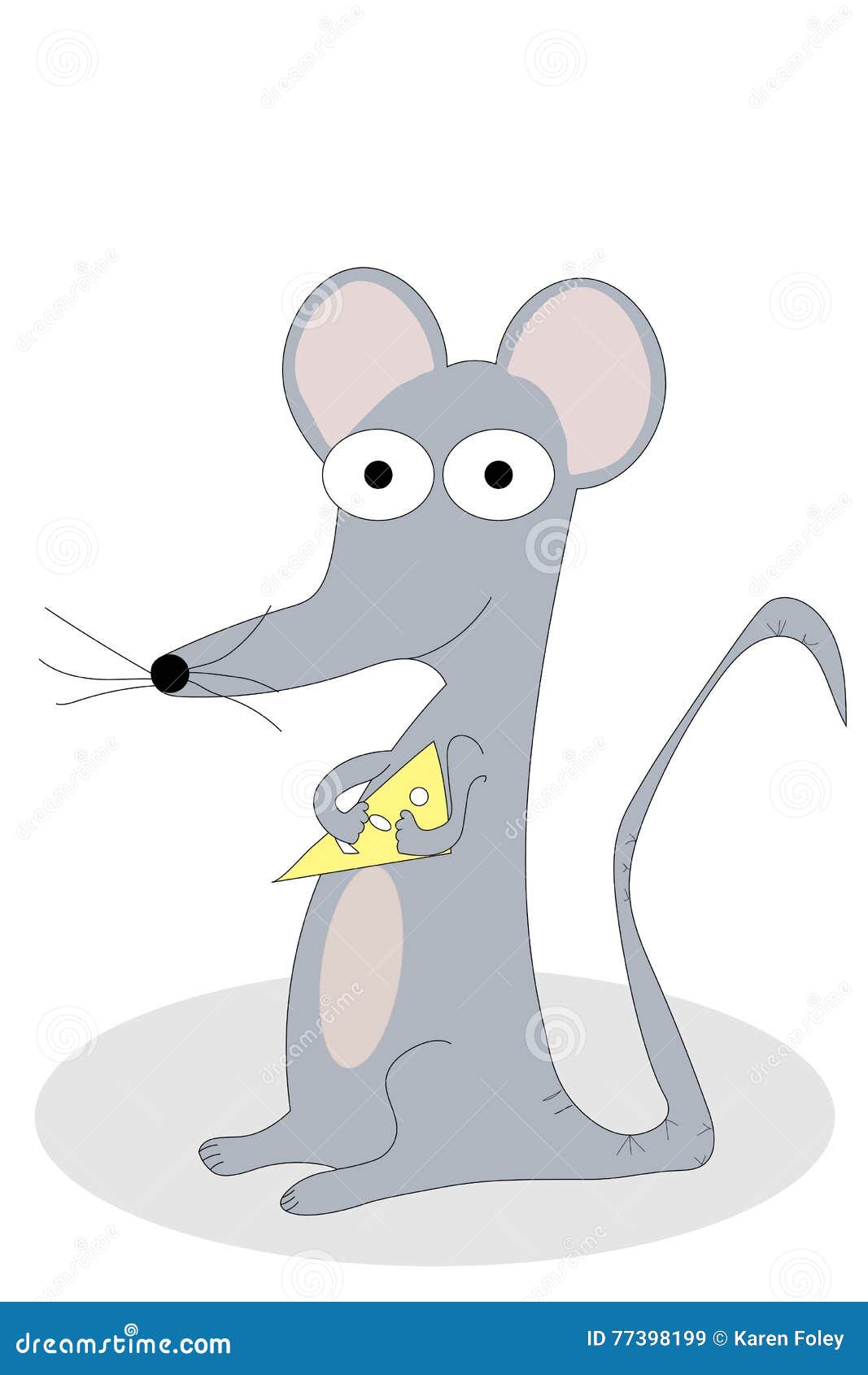 Mouse with swiss cheese stock vector. Illustration of cartoon - 77398199