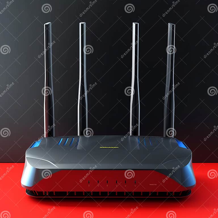 Mouse on a Table Computer Network Cable Server Stock Illustration ...