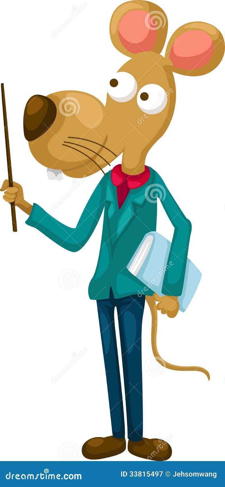 Mouse teacher stock vector. Illustration of pets, occupation - 33815497