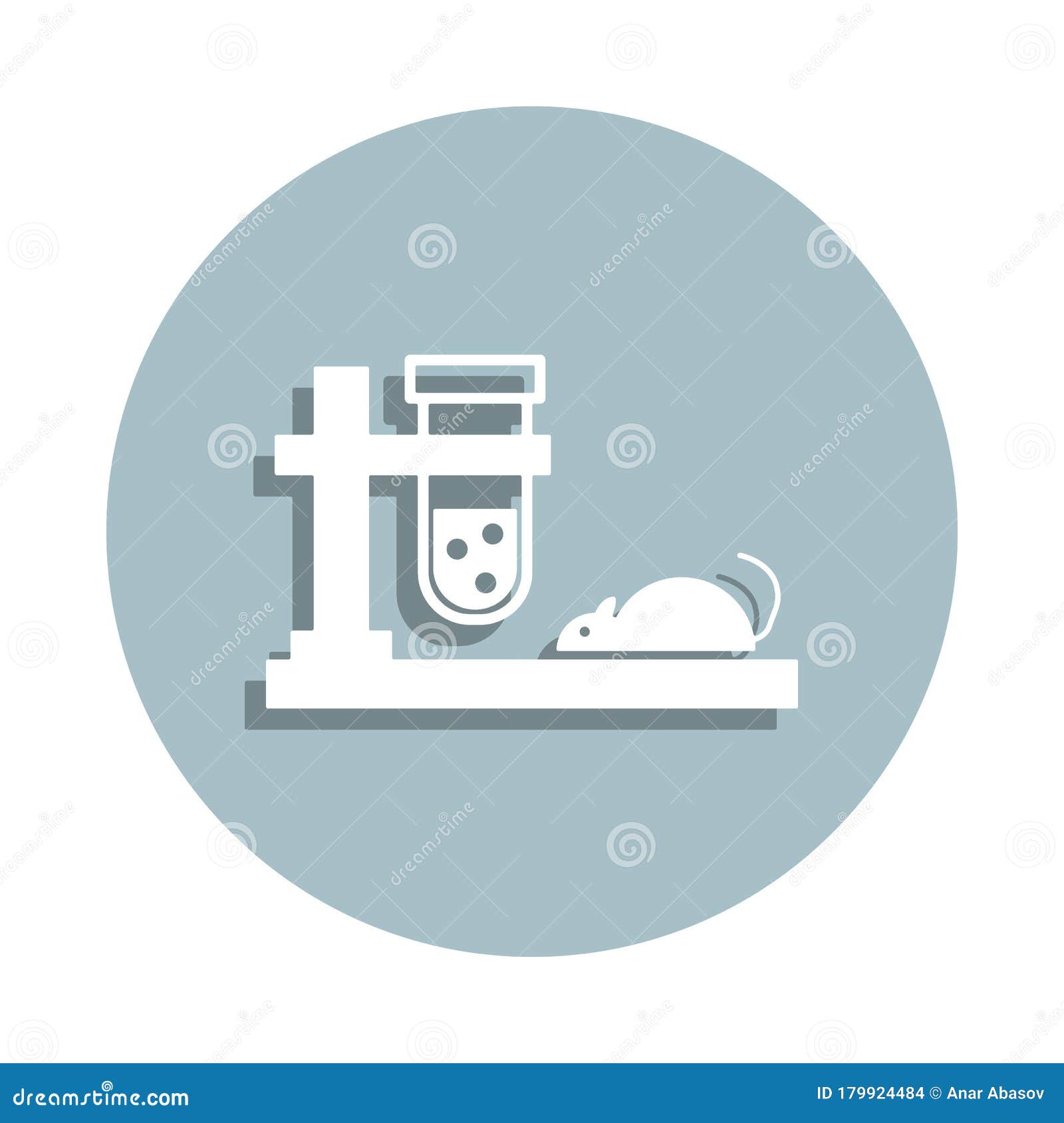 Mouse, Testing Badge Icon. Simple Glyph, Flat Vector of Genetics and ...