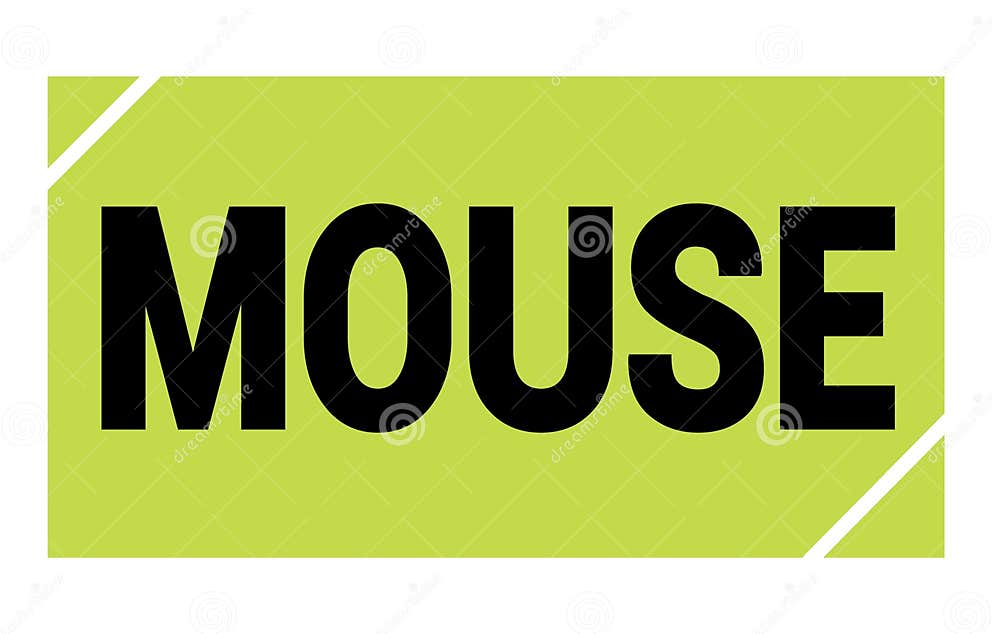 MOUSE Text Written on Green-black Stamp Sign Stock Illustration ...
