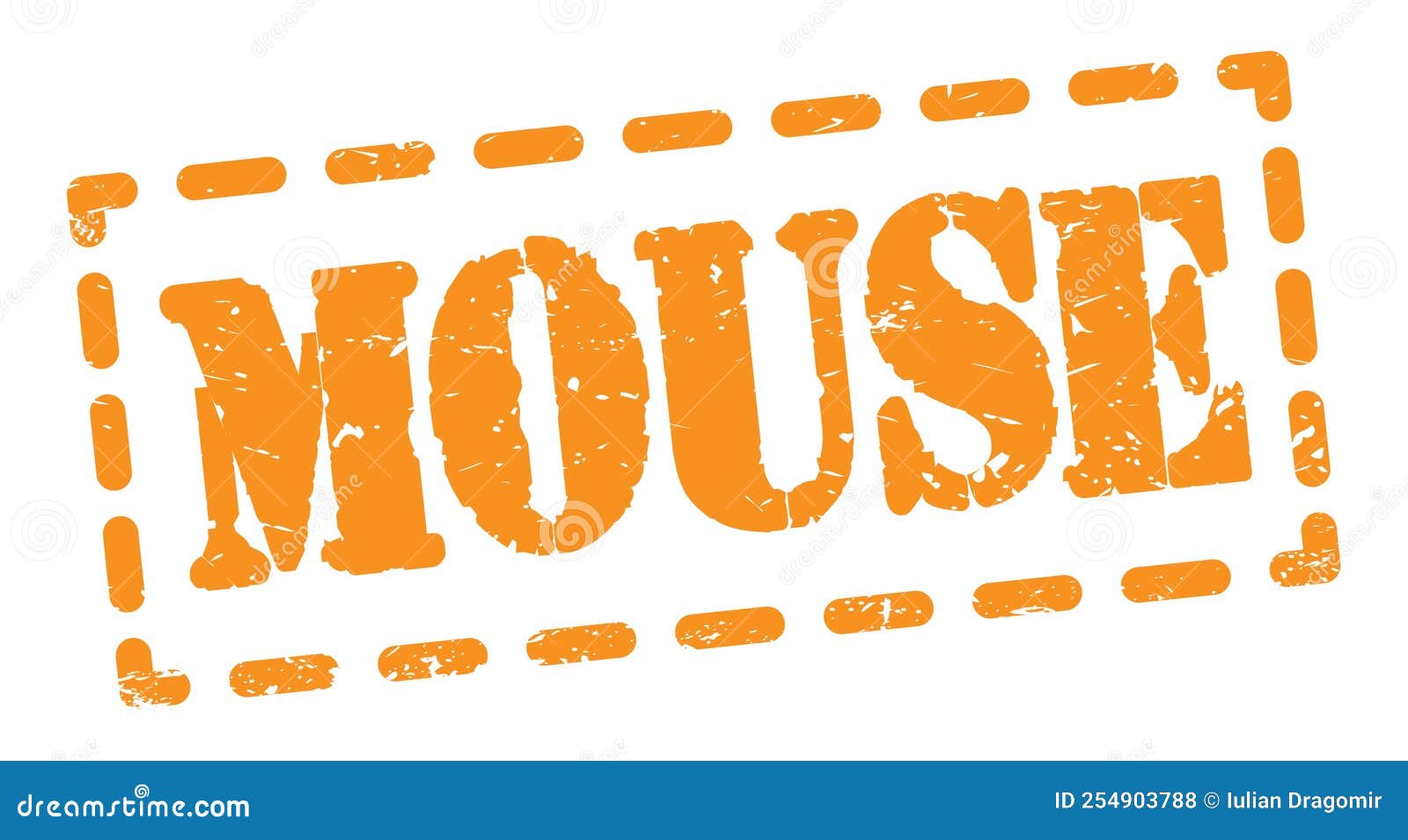 MOUSE Text Written on Orange Stamp Sign Stock Illustration ...