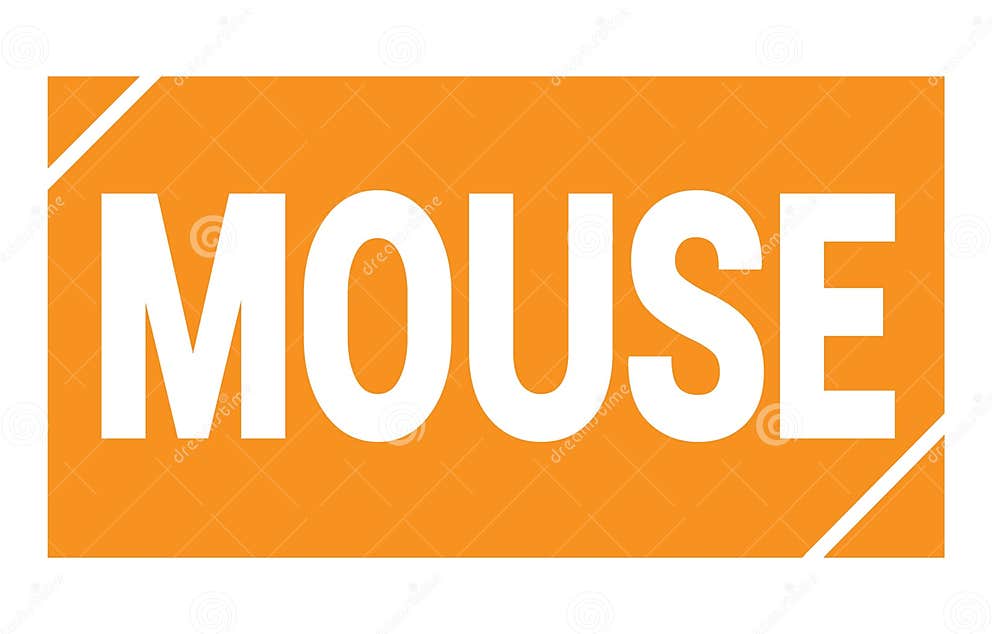 MOUSE Text Written on Orange Stamp Sign Stock Illustration ...