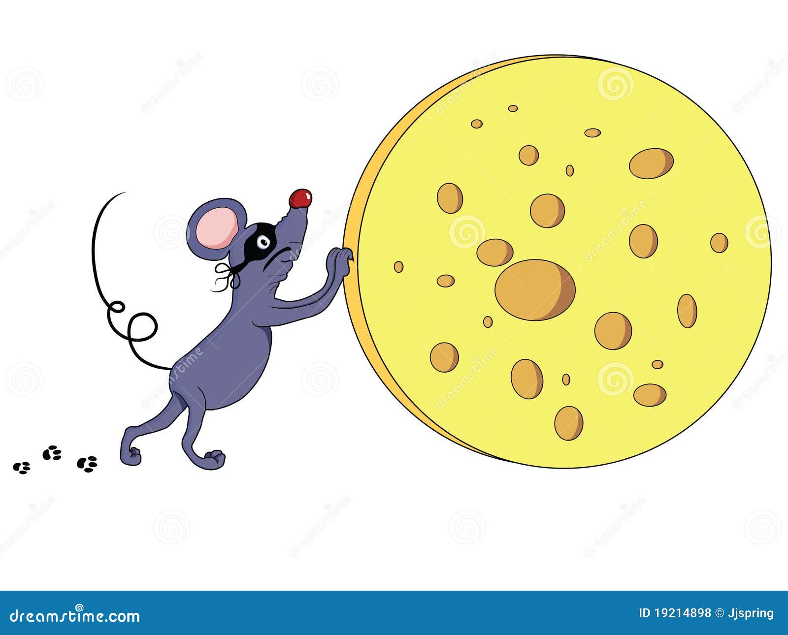 Mouse thief stealing chees stock vector. Illustration of loot - 19214898