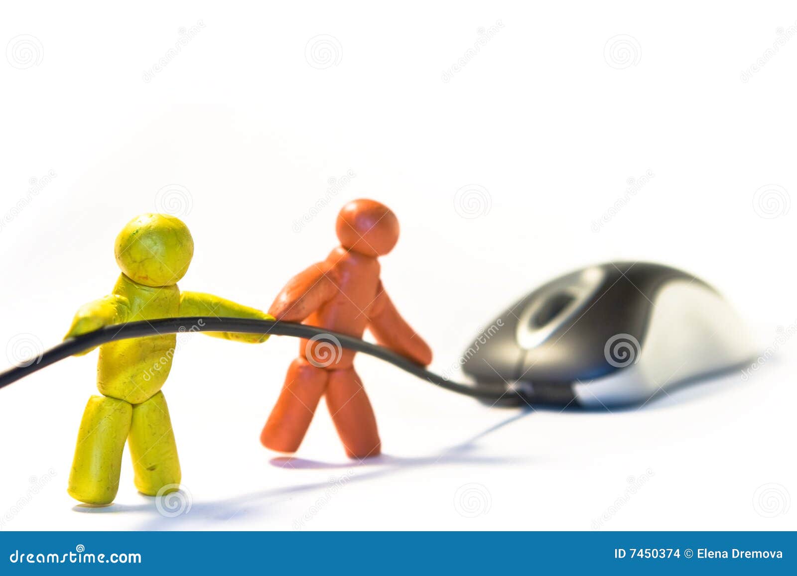 Mouse towing stock photo. Image of shadow, clay, plastilin - 7450374