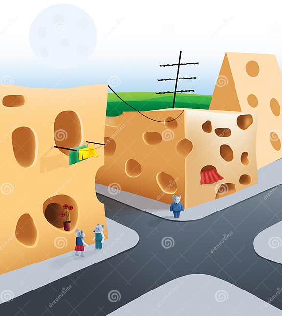 Mouse town stock vector. Illustration of story, field - 19254150