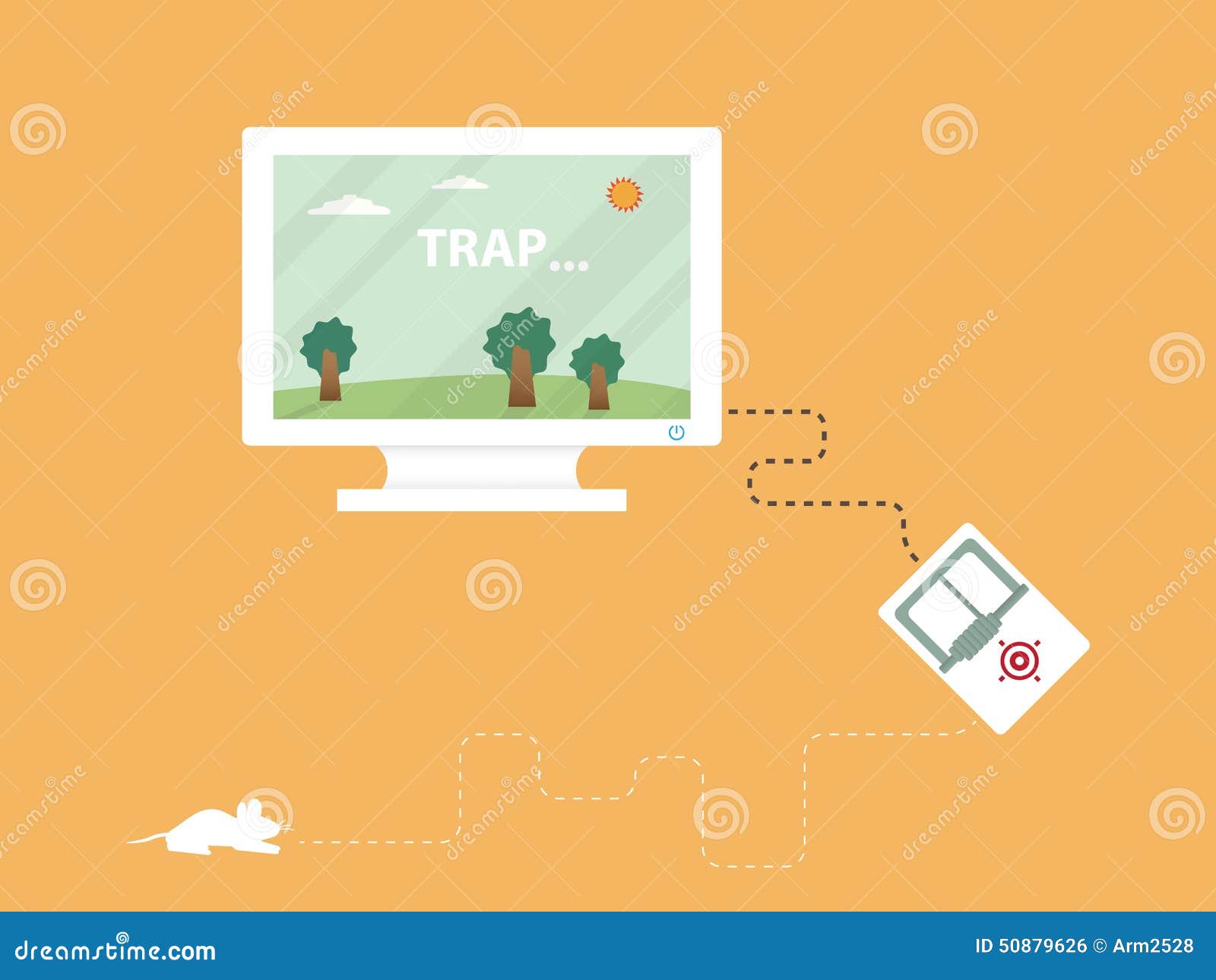 Mouse Trap Spring Loaded Bar Trap Cartoon Vector | CartoonDealer.com ...