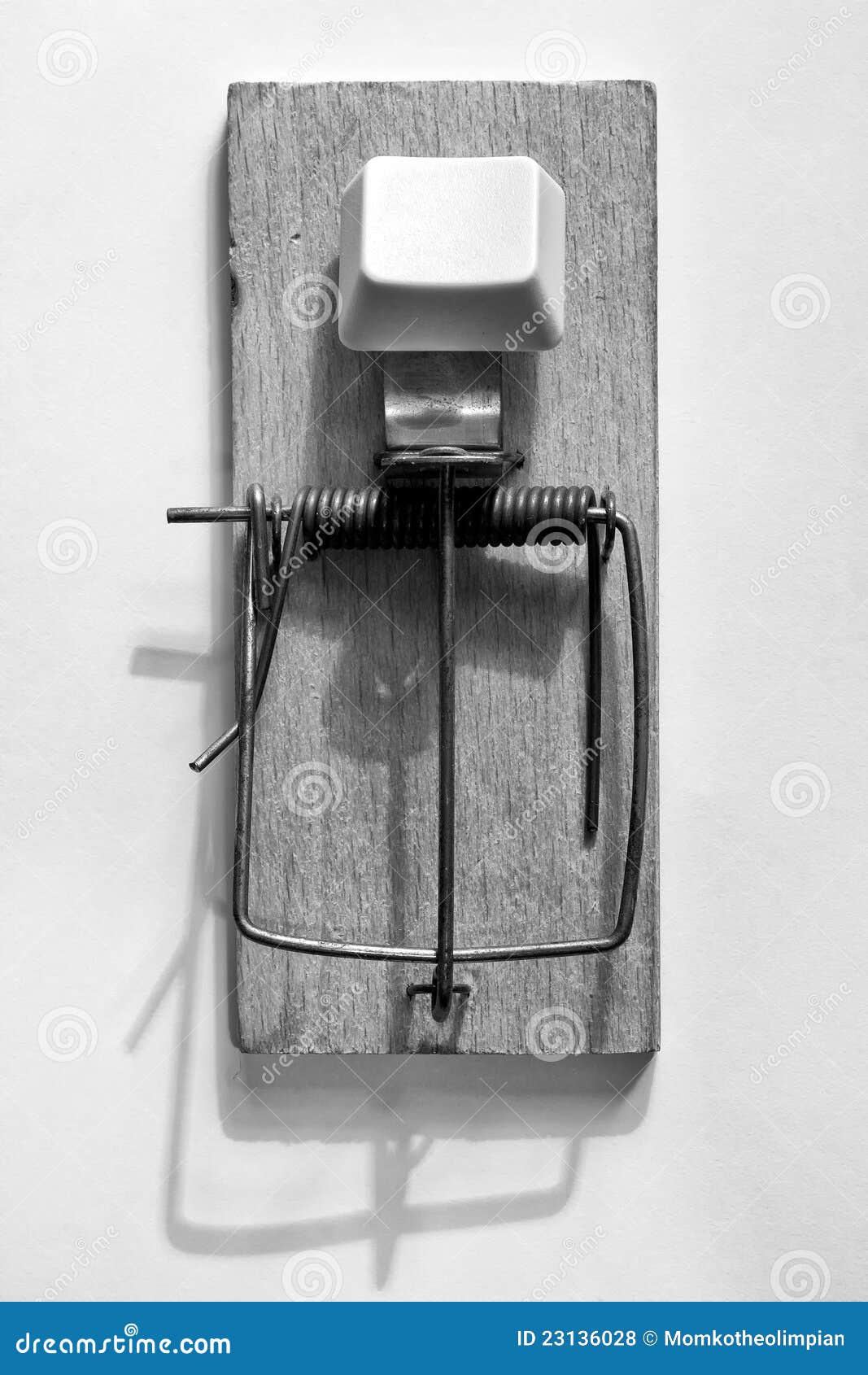 Mouse trap with button stock photo. Image of risk, button - 23136028