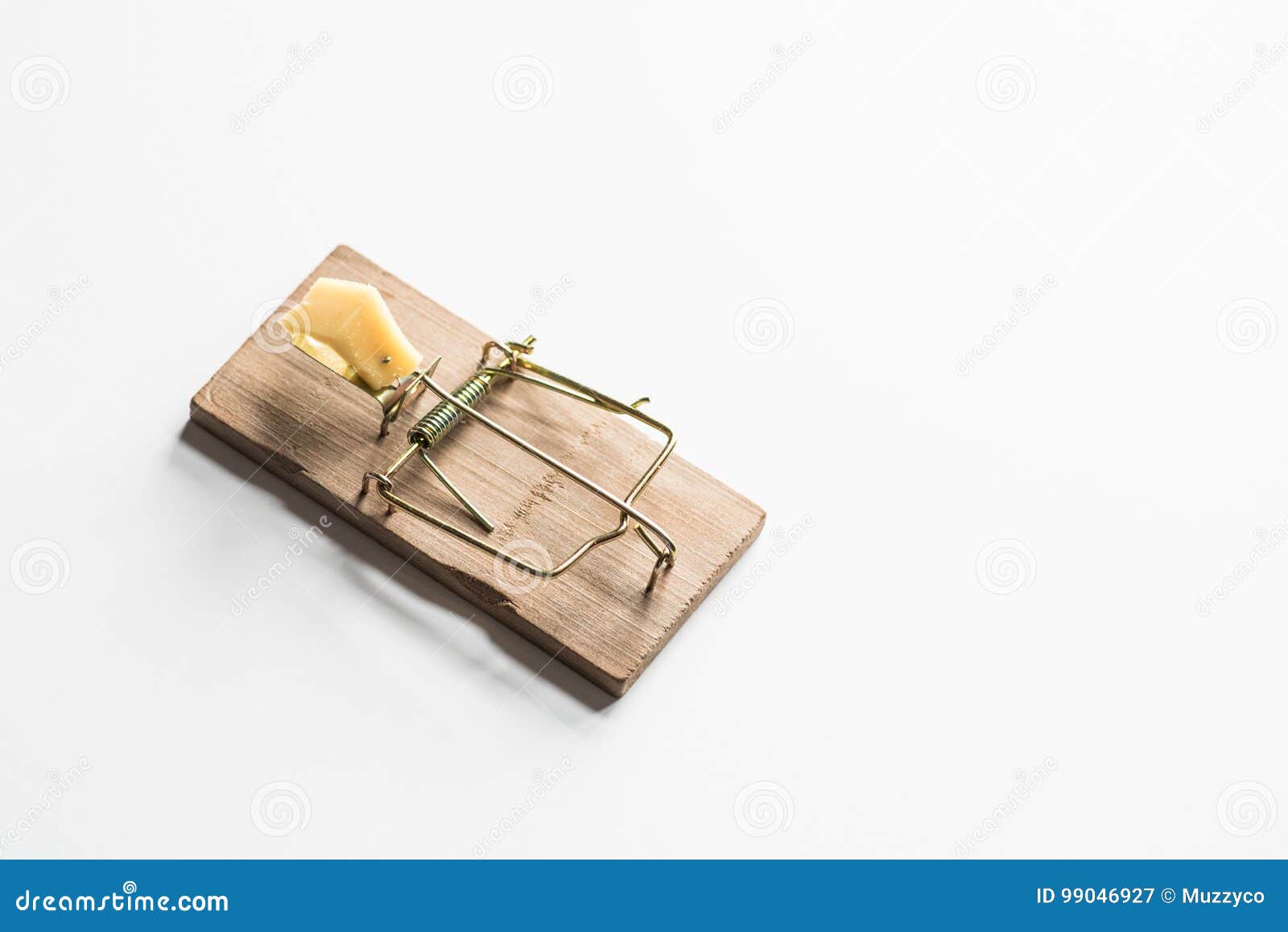 Mouse trap on the white stock image. Image of bait, copper - 99046927