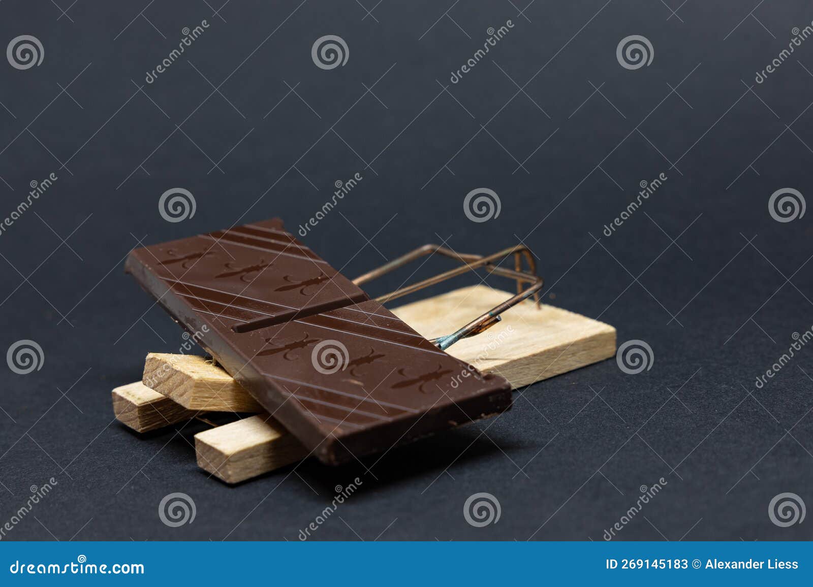 Mouse Trap with a Chocolate Bait Stock Image - Image of wood, attention ...