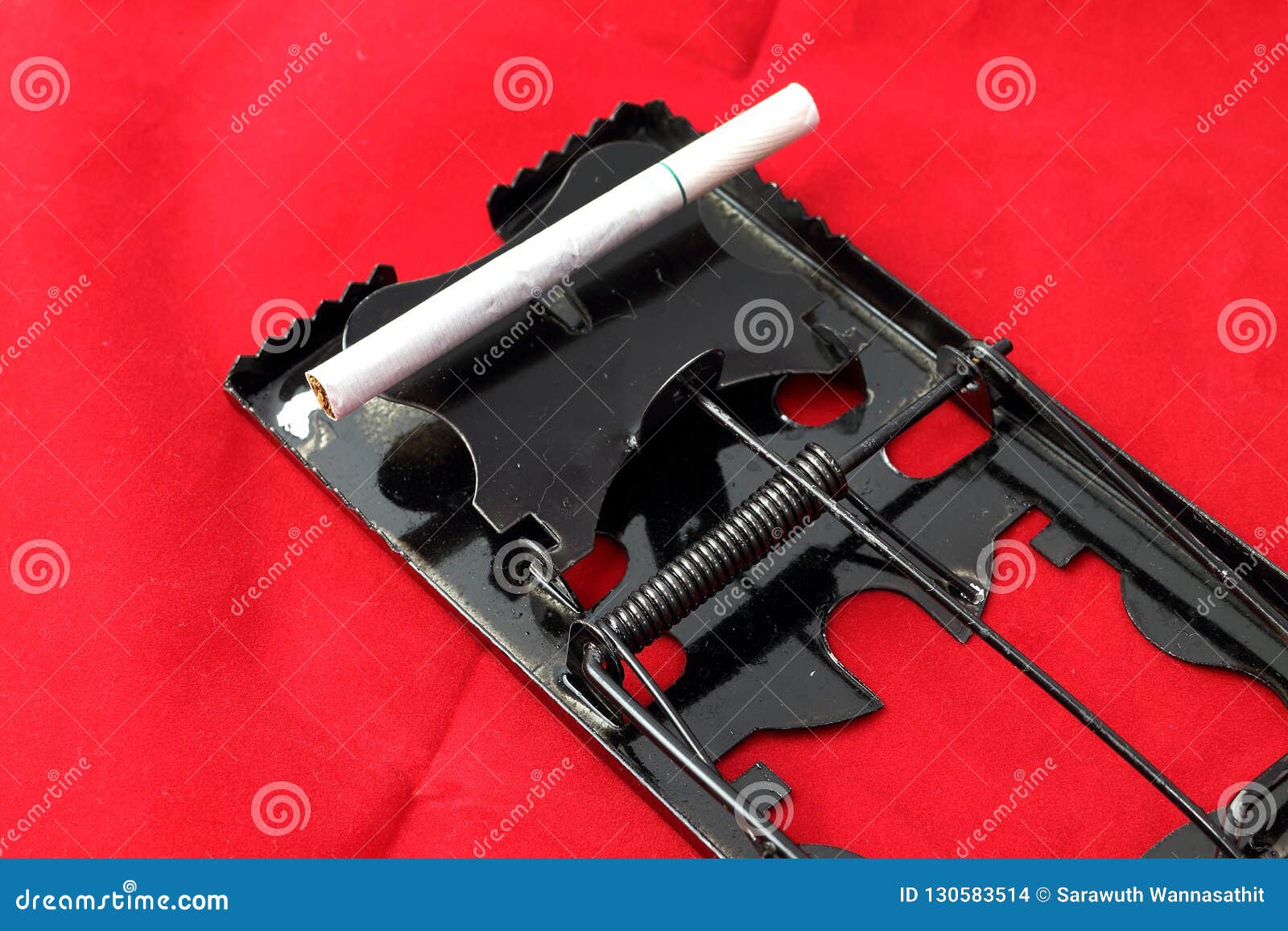 Mouse Trap and Cigarette Bad and Danger Stock Photo - Image of bait ...