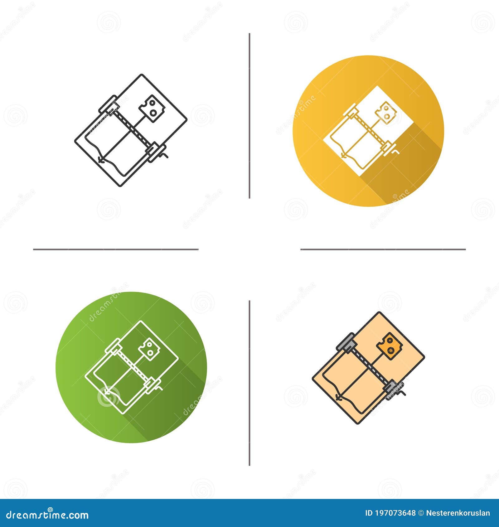 Mouse trap icon stock vector. Illustration of color - 197073648