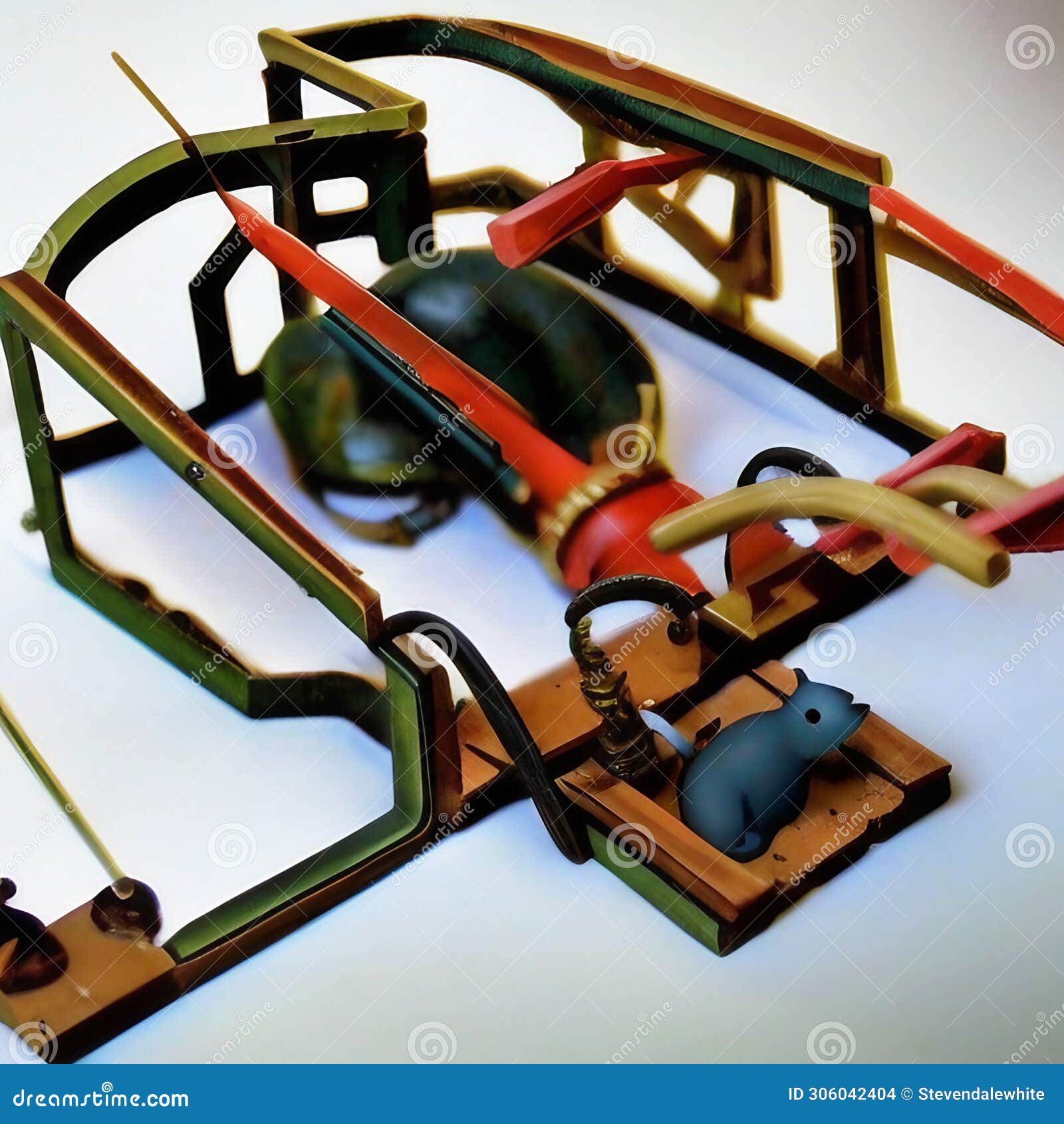 Mouse Trap with a Mouse Inside. Generative AI. Stock Photo - Image of ...