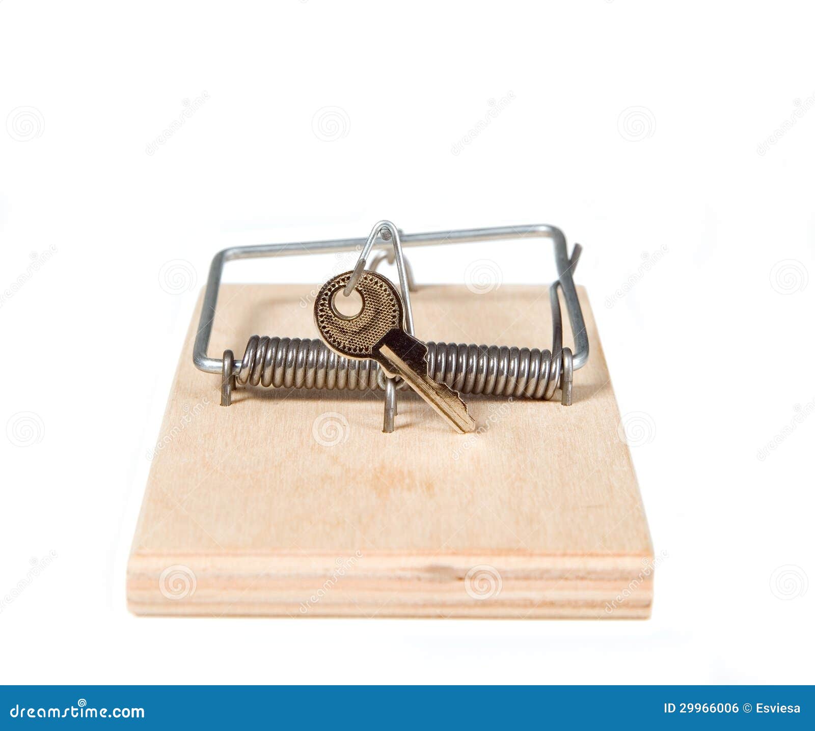 A mouse trap with keys stock photo. Image of dangerous - 29966006