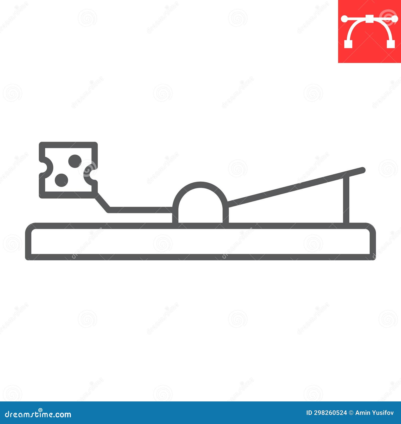Mouse trap line icon stock vector. Illustration of game - 298260524