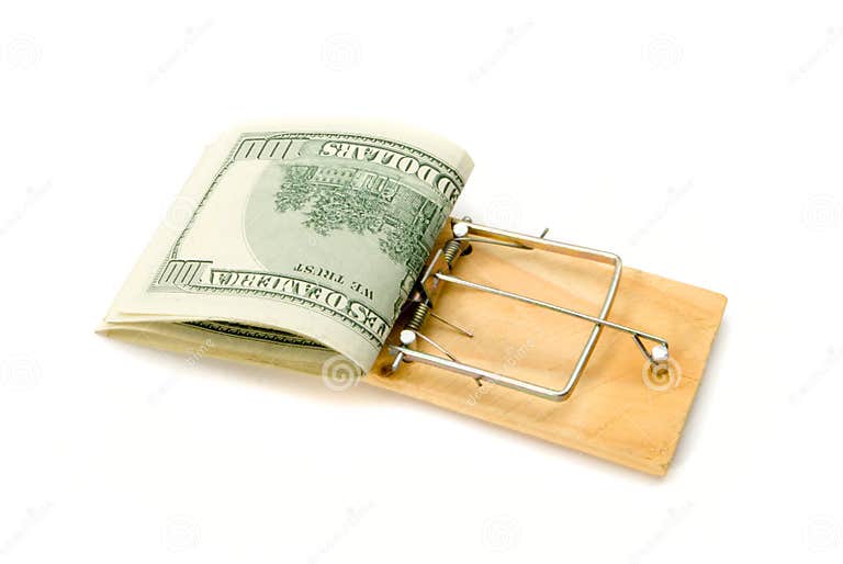 Mouse trap with money stock image. Image of dollars, danger - 1911259