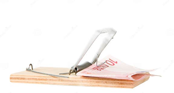 A mouse trap with money stock image. Image of pest, kill - 30231375