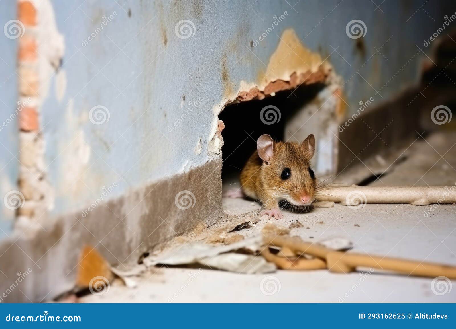 Mouse Trap Placed beside a Hole in a Wall Stock Image - Image of ...