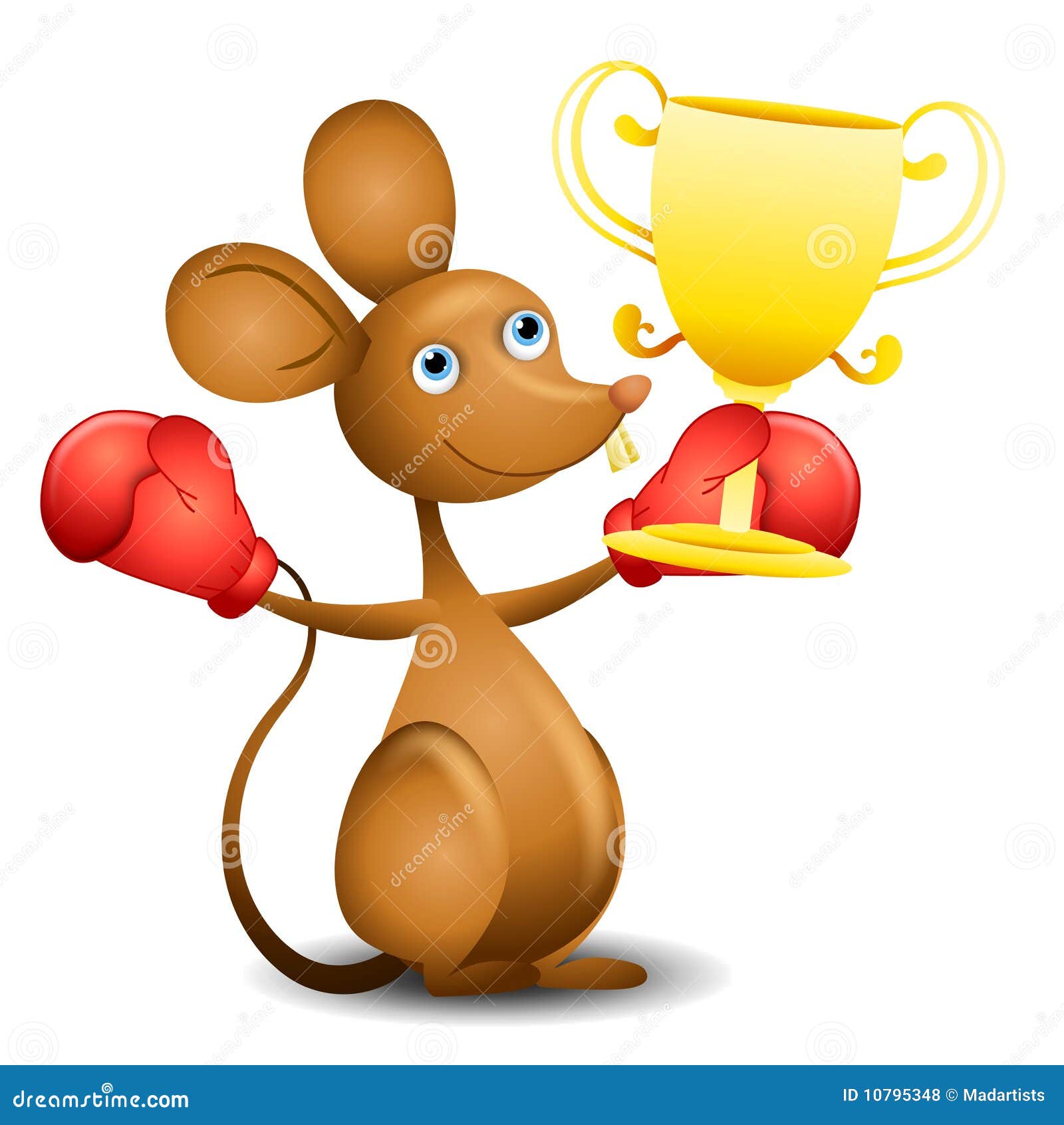 Mouse Trophy Boxing Gloves stock illustration. Illustration of ...