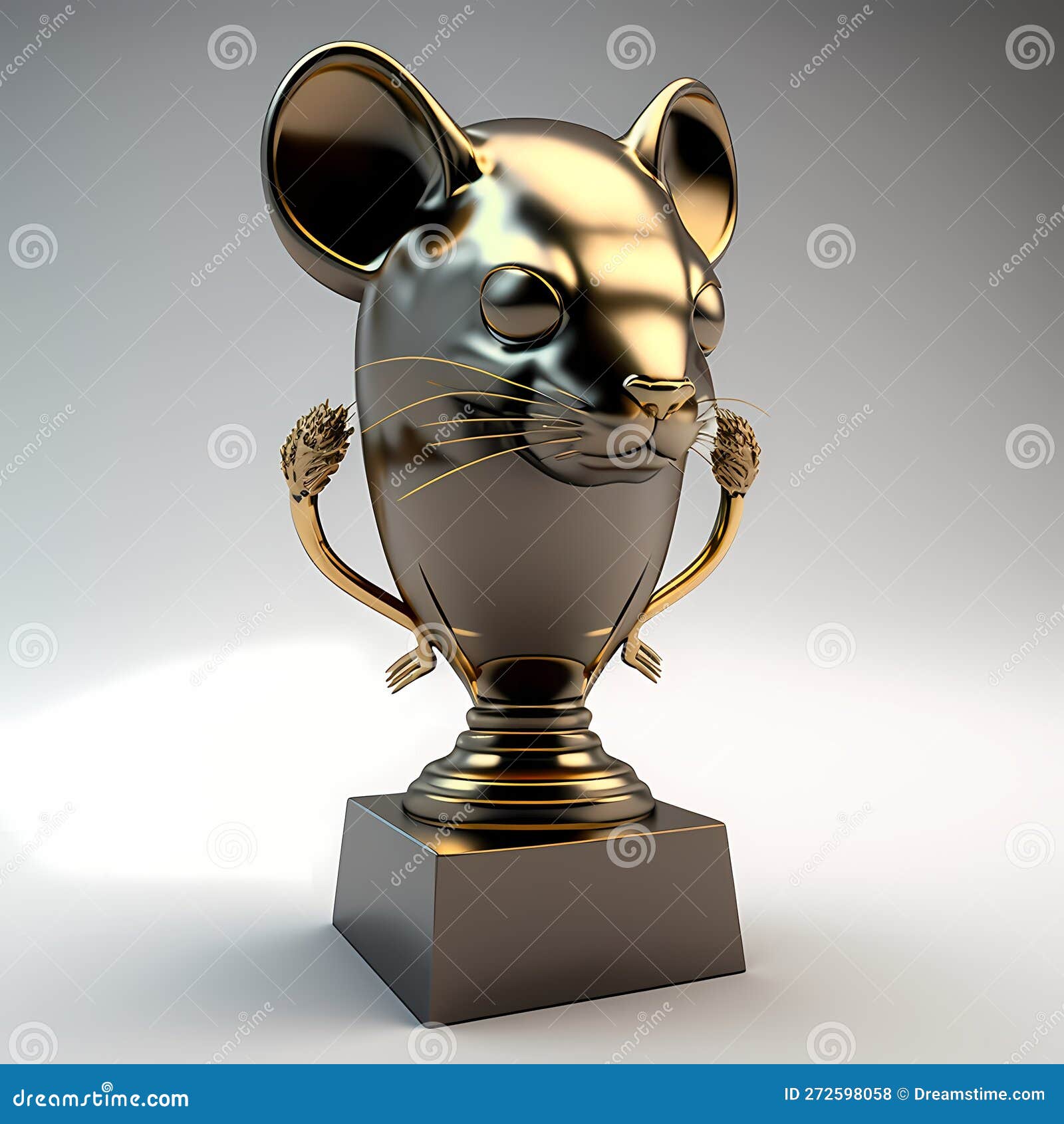 Mouse Trophy. Generative AI Stock Illustration - Illustration of head ...