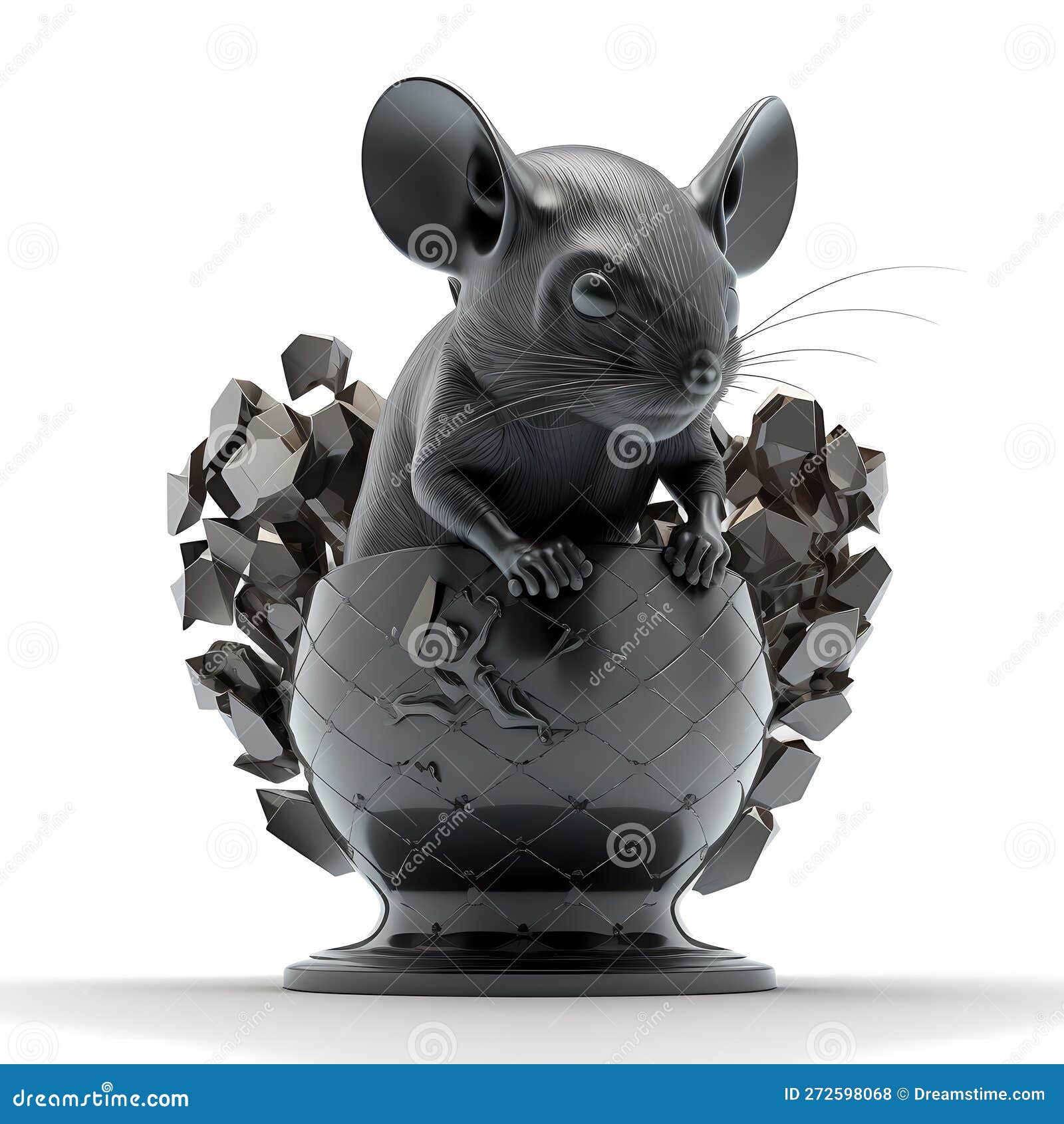 Mouse Trophy. Generative AI Stock Illustration - Illustration of white ...