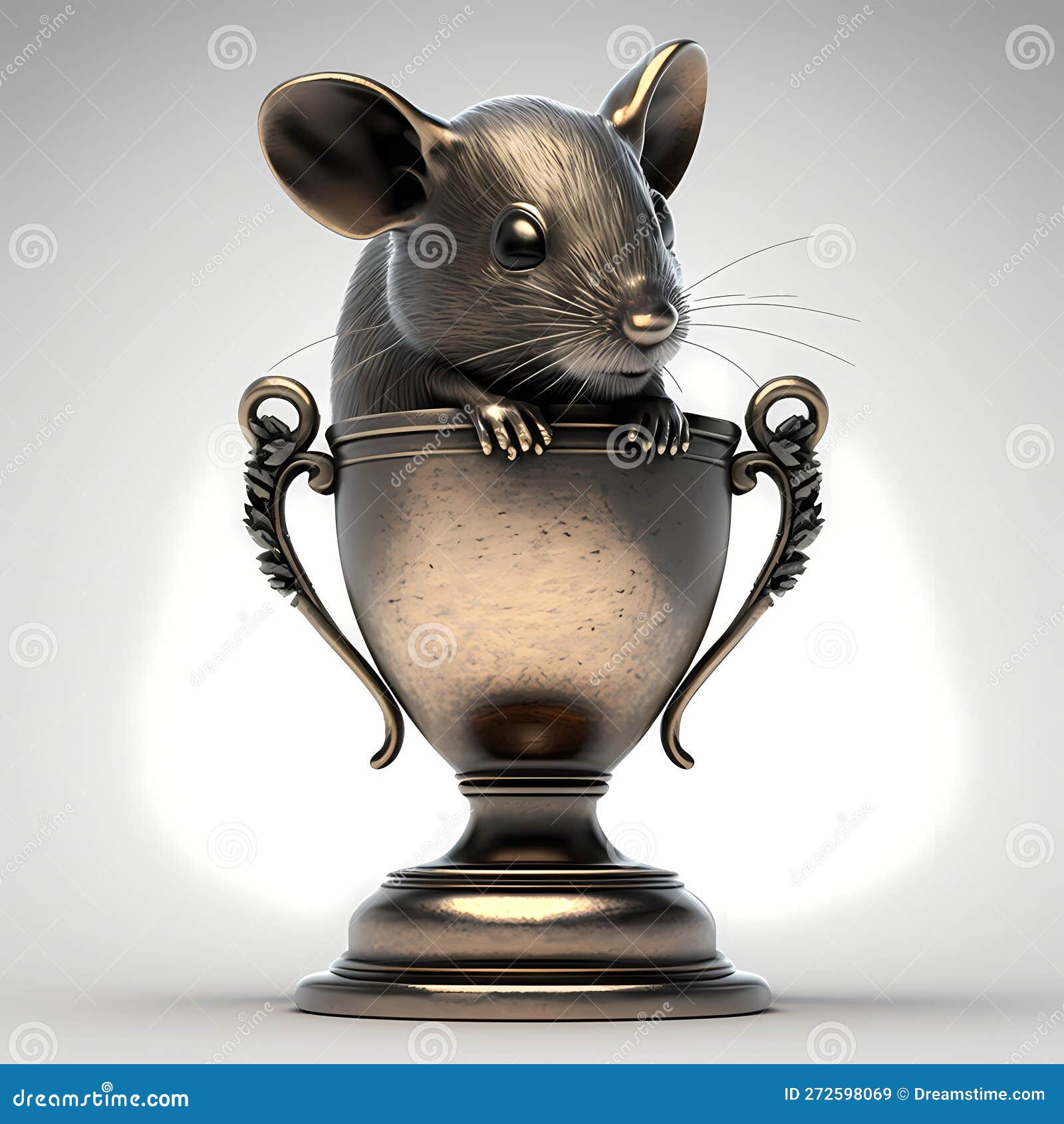 Mouse Trophy. Generative AI Stock Illustration - Illustration of ...