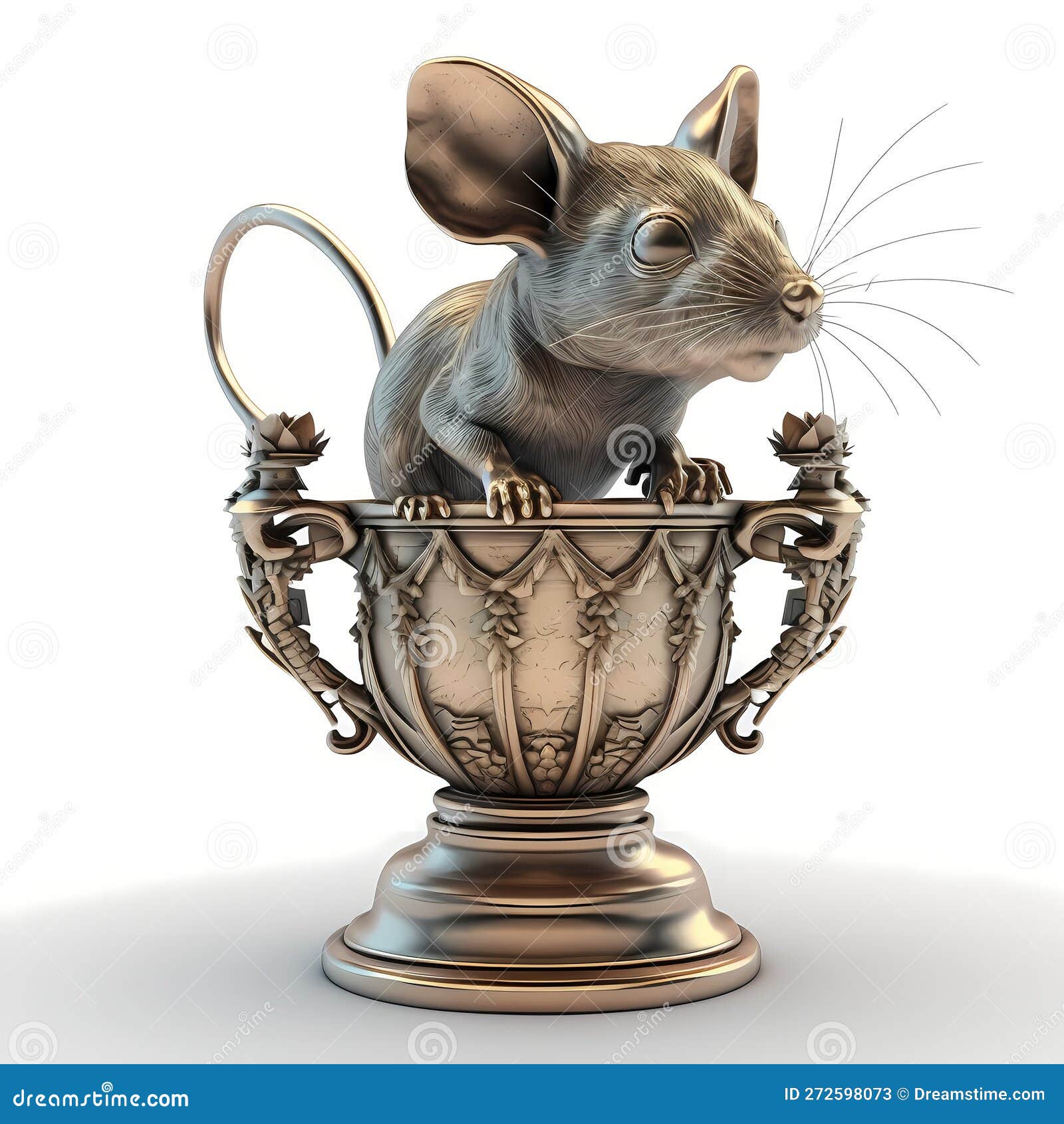 Mouse Trophy. Generative AI Stock Illustration - Illustration of sport ...