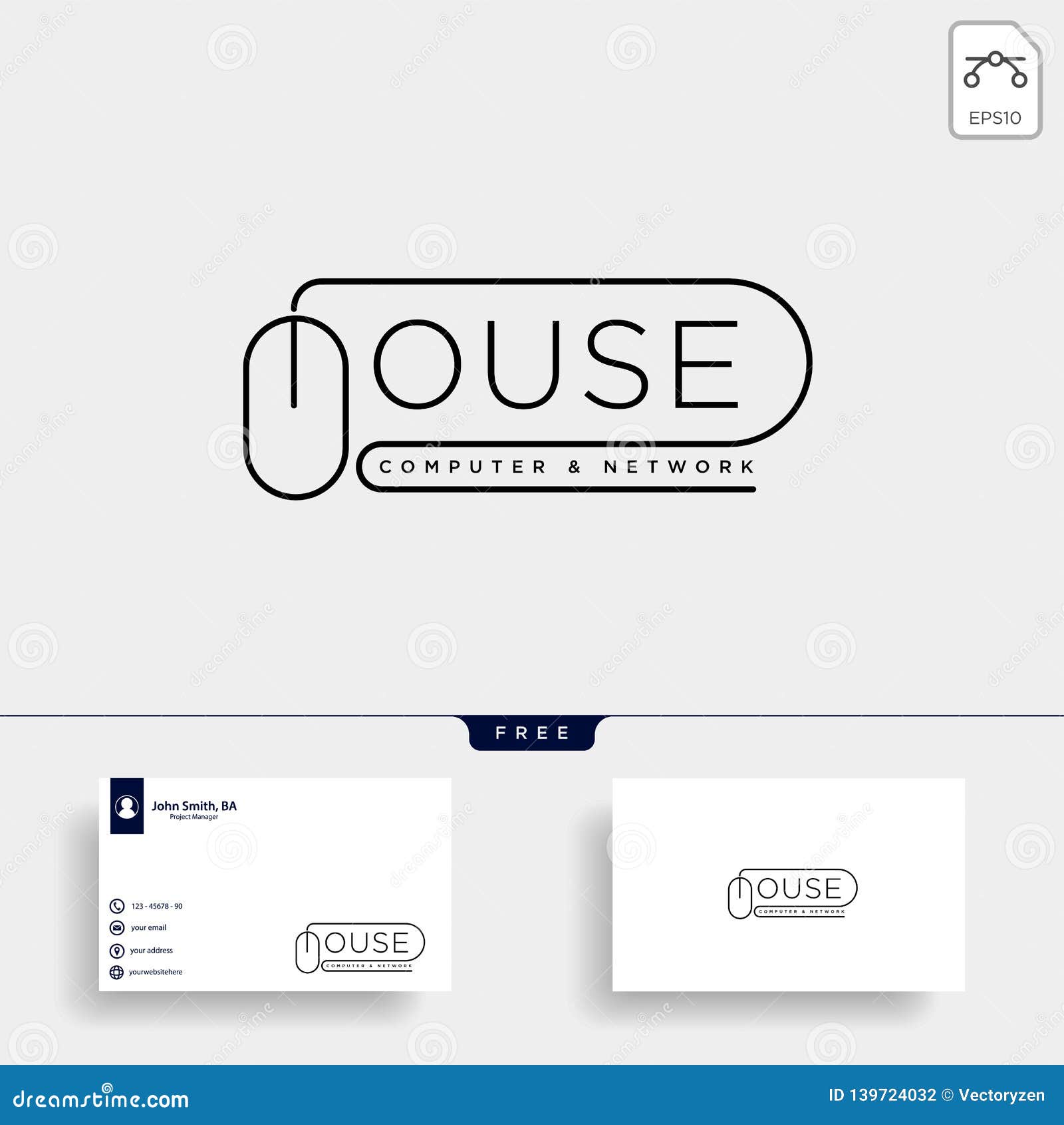 Mouse Typelogo Text Logo Template Vector Illustration Icon Element ...