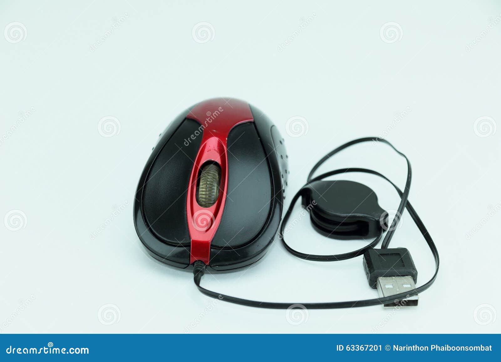 Mouse Usb Cable To the Computer Requires Stock Image - Image of ...