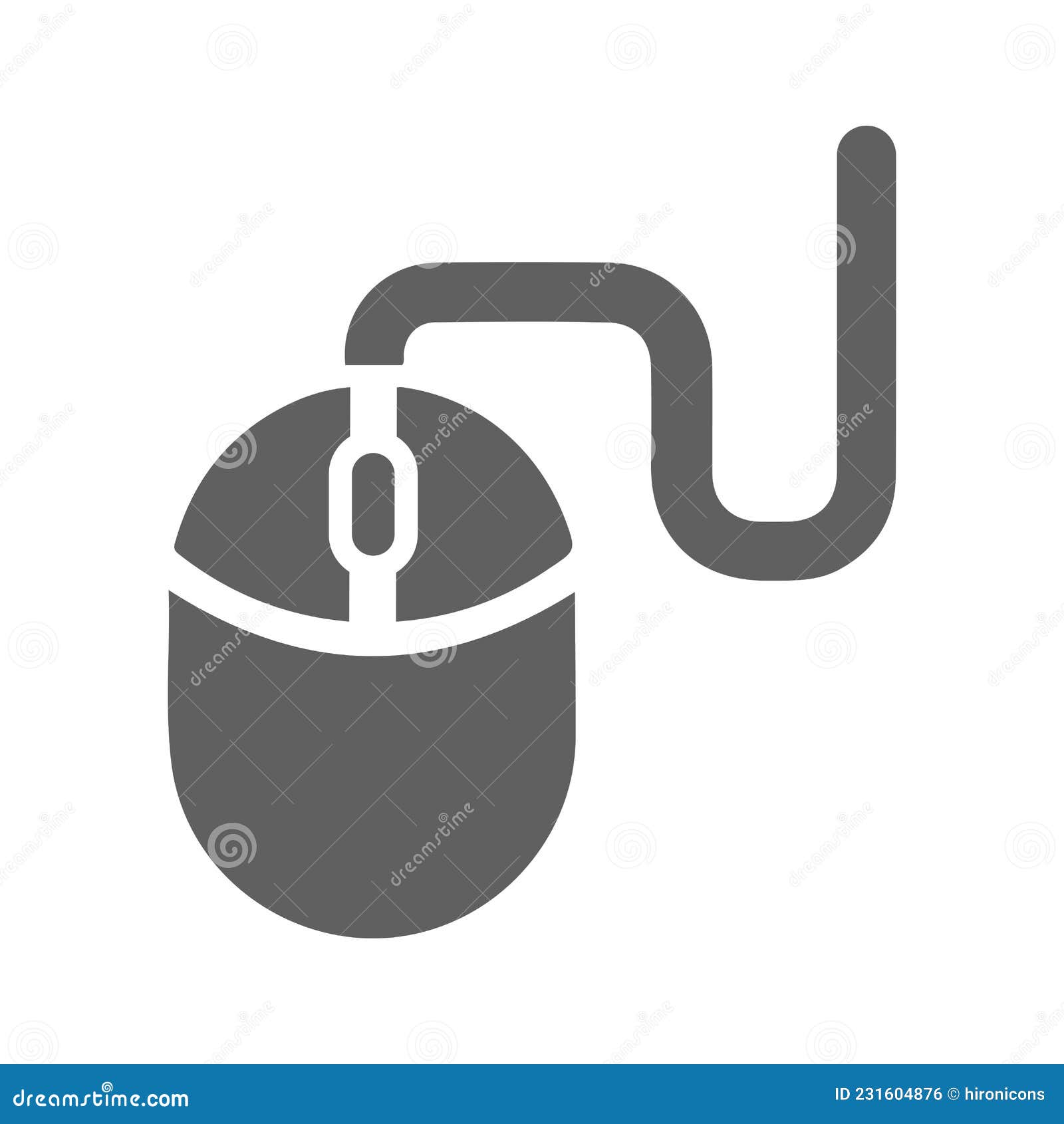 Mouse, Usb Icon. Gray Vector Graphics Stock Vector - Illustration of ...