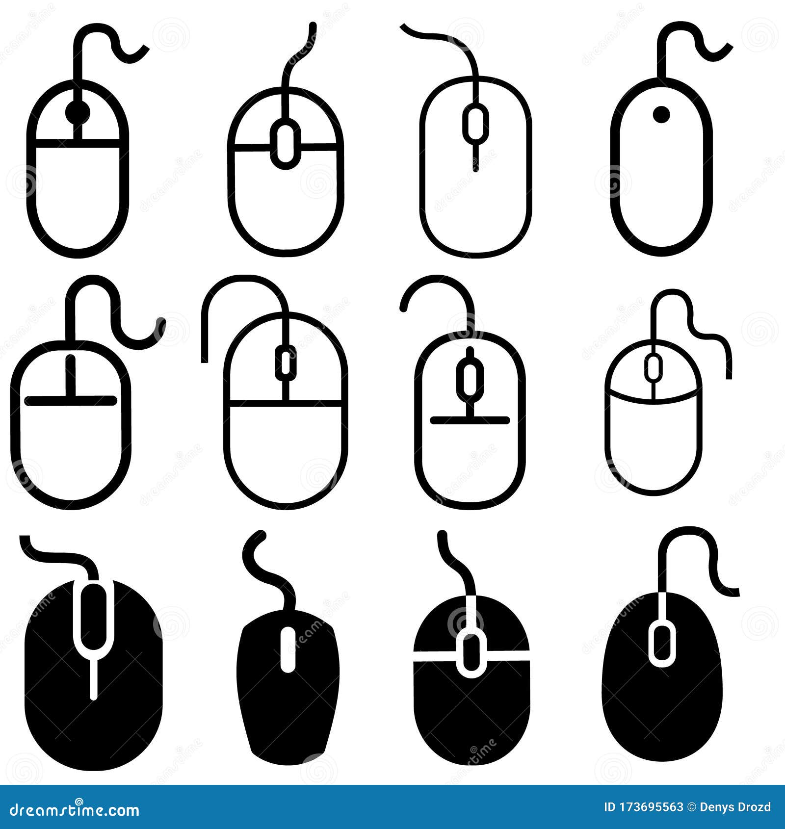 Mouse Vector Icon. PC Illustration Sign. Computer Symbol. Device Logo ...