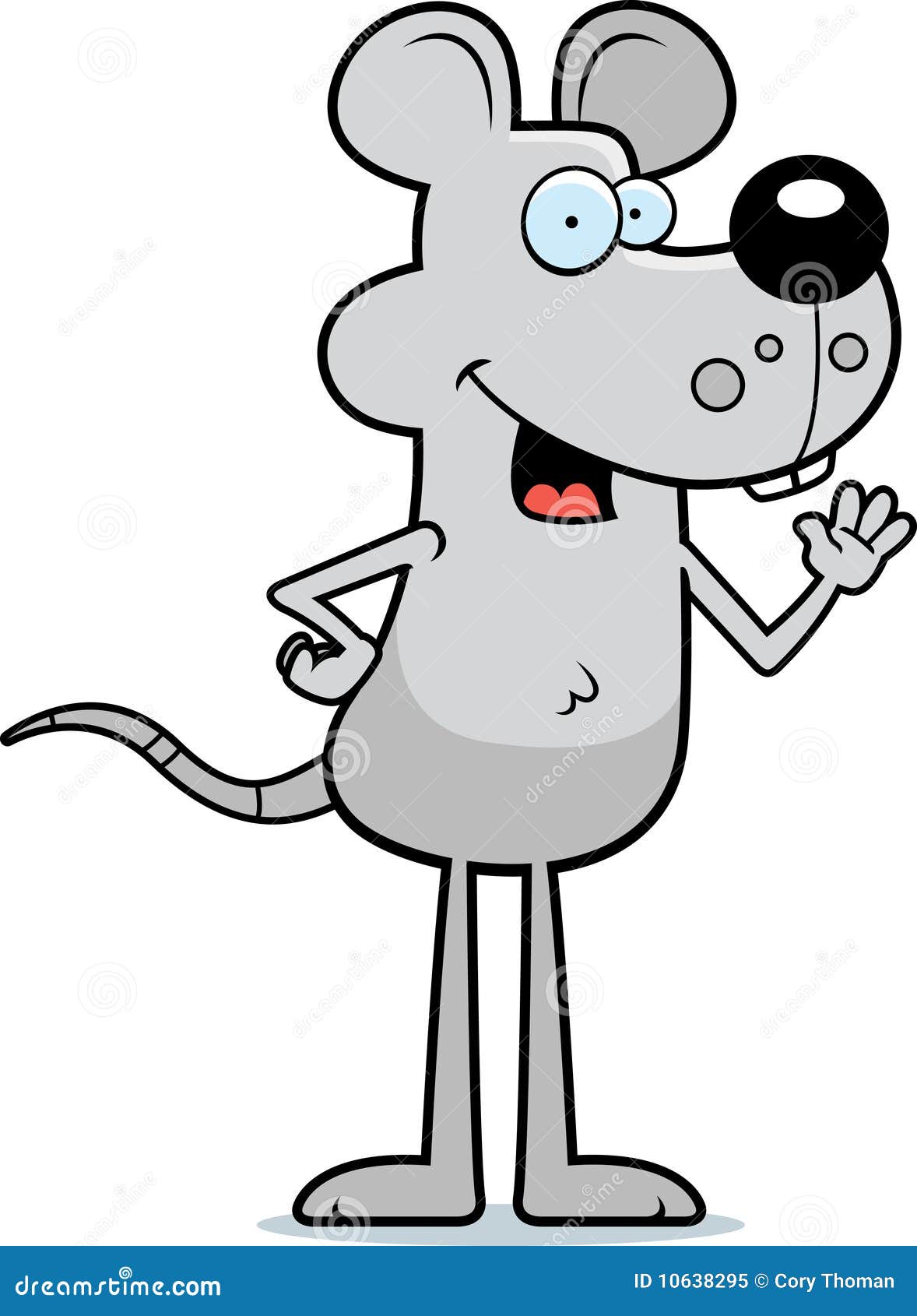 Mouse Waving stock vector. Illustration of animal, standing - 10638295